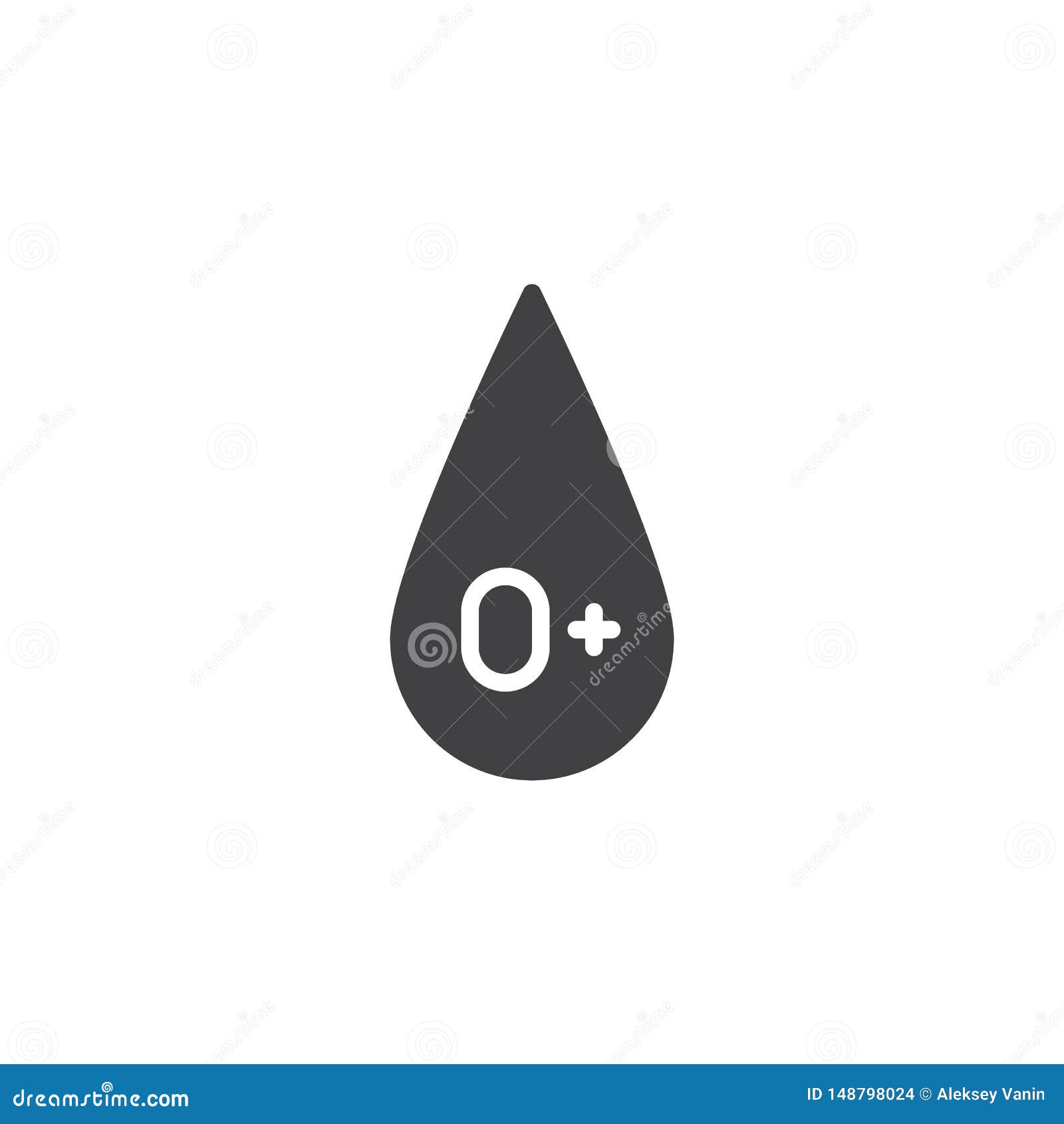 Blood Type 0 Plus Vector Icon Stock Vector - Illustration of liquid ...