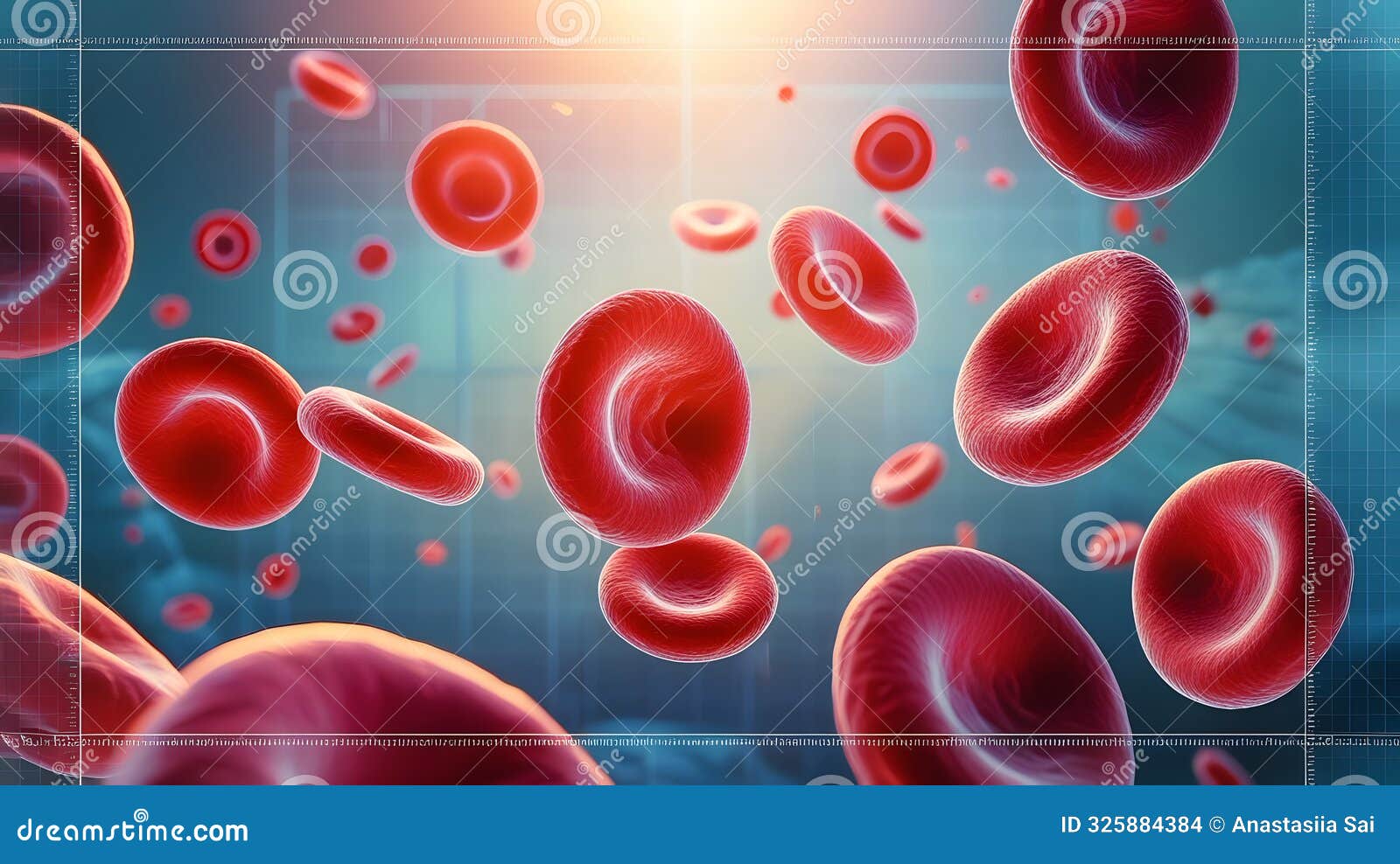 Blood under a microscope stock illustration. Illustration of illness ...