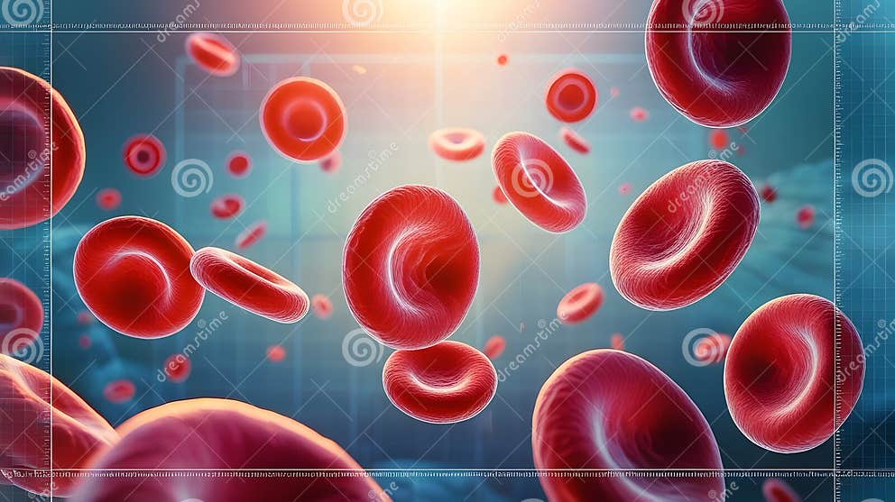 Blood under a microscope stock illustration. Illustration of illness ...