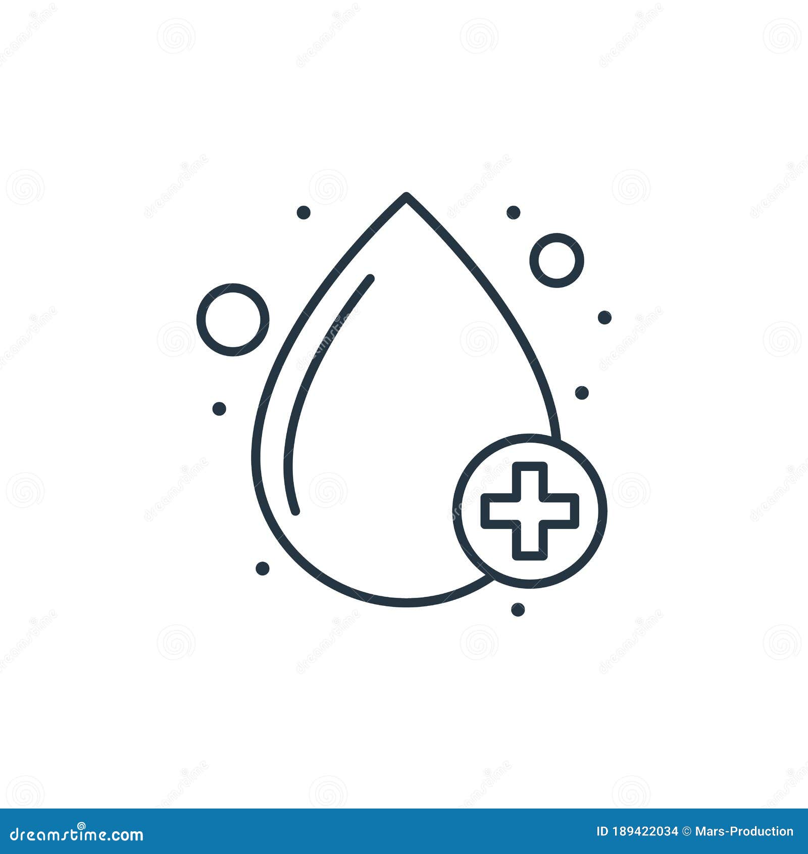 Blood Vector Icon Isolated on White Background. Outline, Thin Line ...