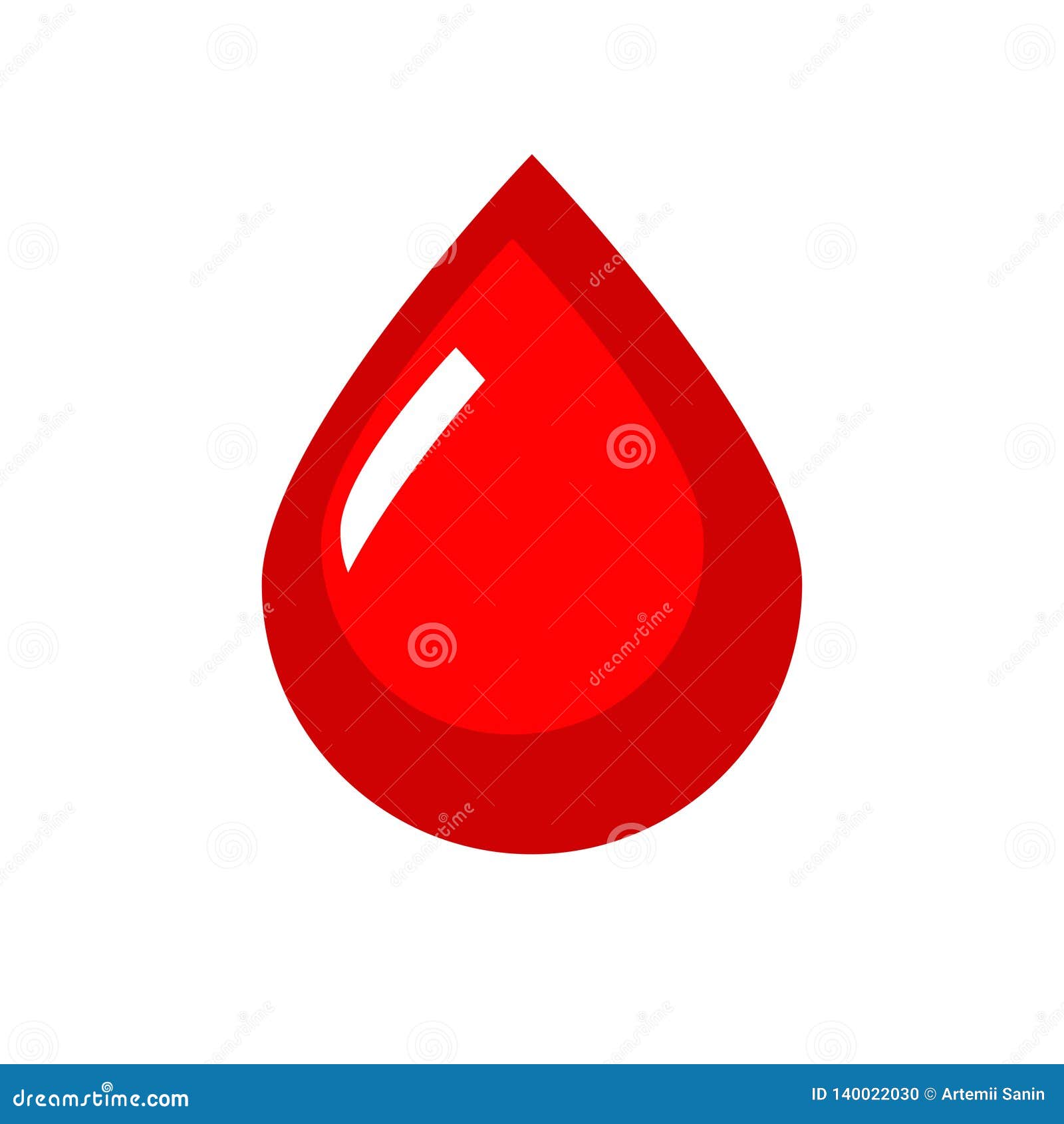 Blood Vector Icon. Red Flat Drop Symbol Stock Vector - Illustration of ...