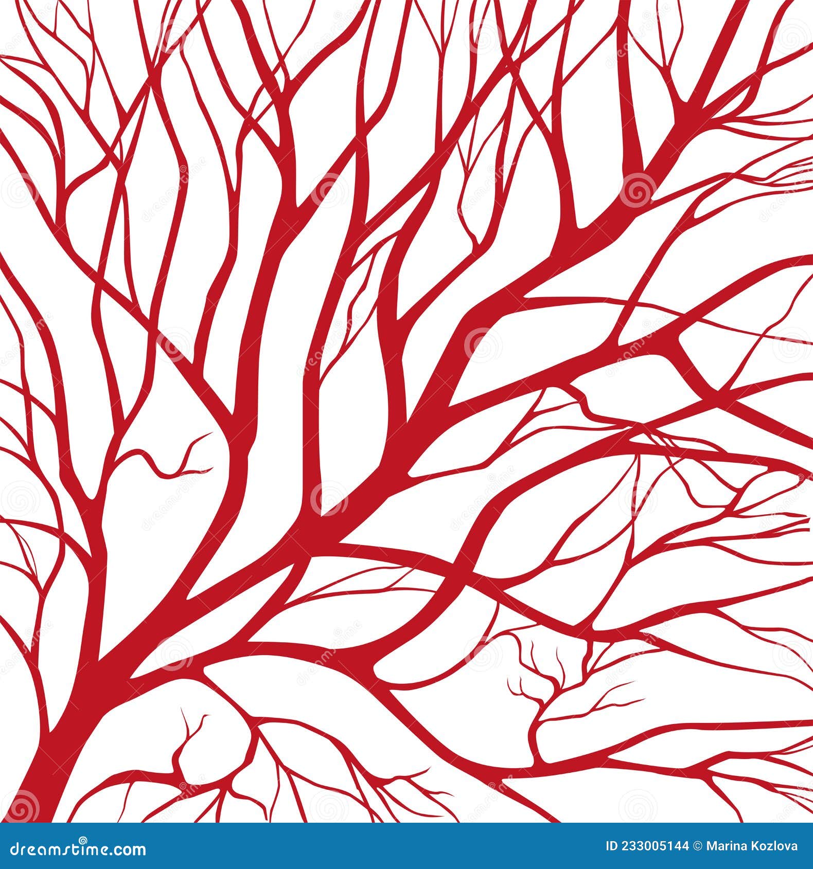 Blood Vessels. Abstract Pattern with Red Veins Stock Vector ...