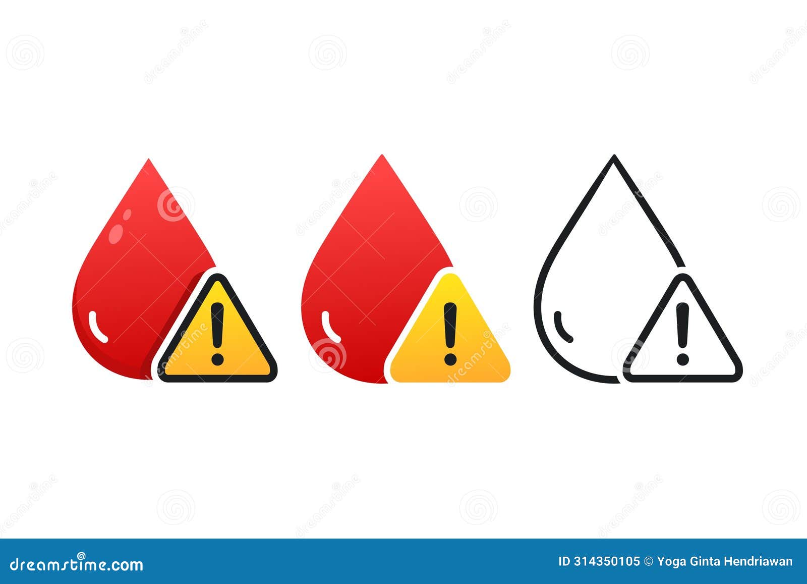 Blood Warning Symbol. Illustration Vector Stock Vector - Illustration ...