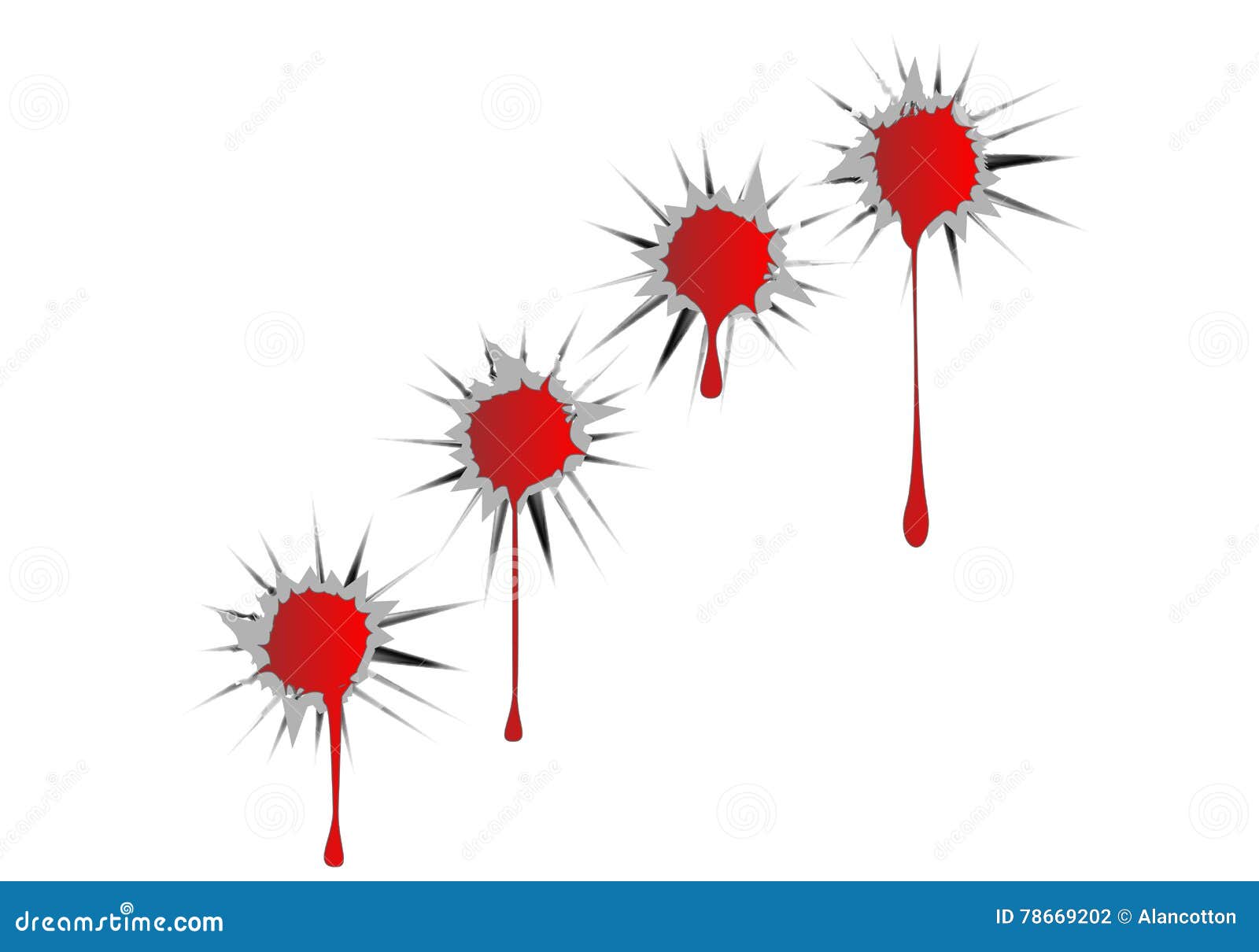 Blood Bullet Hole Target Icon. Clipart Image Vector Illustration ...