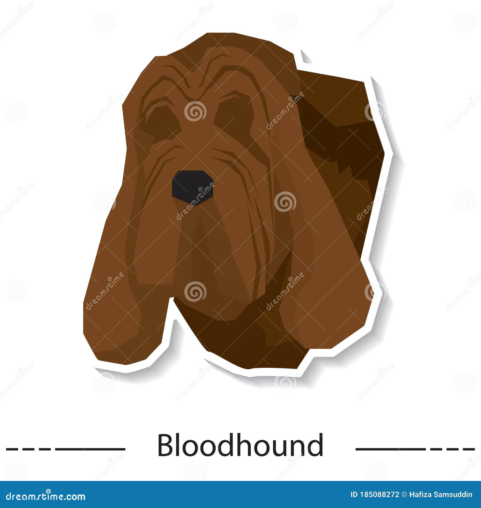 Bloodhound. Vector Illustration Decorative Design Stock Vector ...