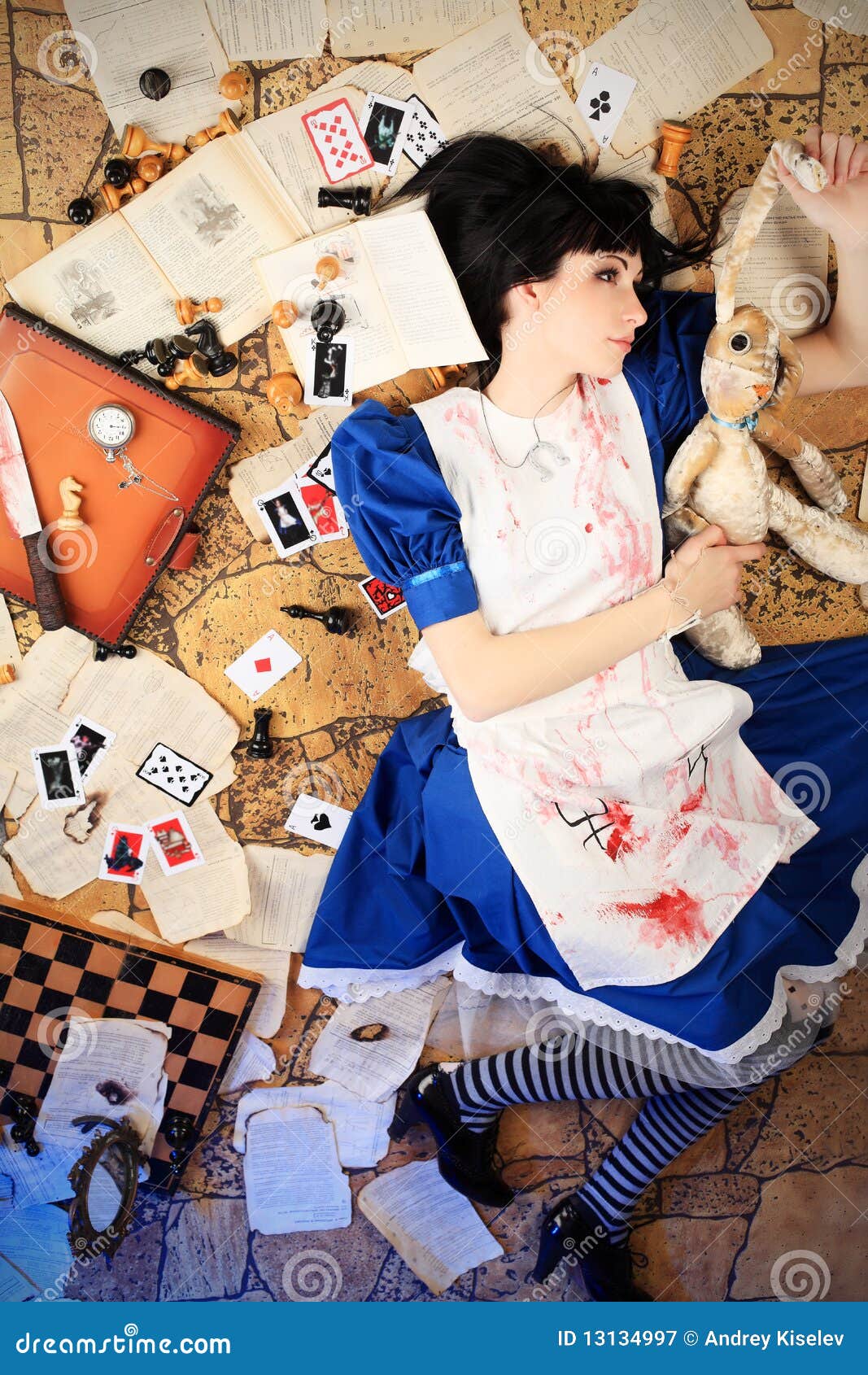 Bloody alice stock image. Image of emotional, story, female - 13134997
