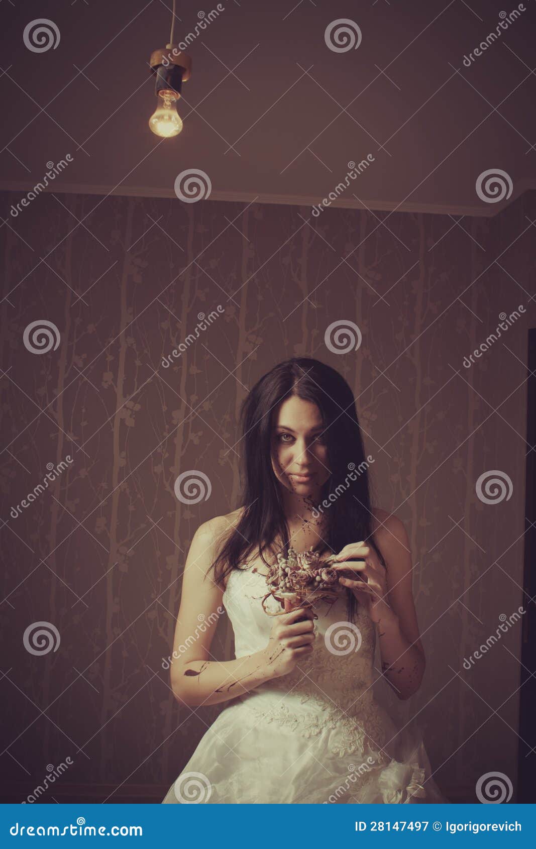 Bloody bride stock image. Image of female, madness, halloween - 28147497