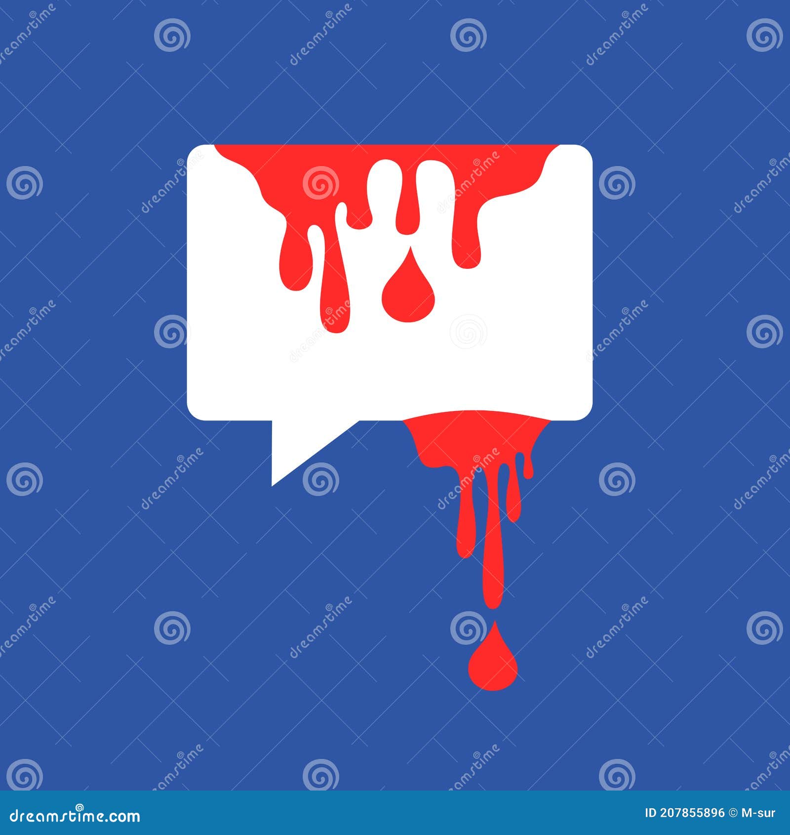 Bloody Chat Bubble and Meesage Stock Vector - Illustration of ...