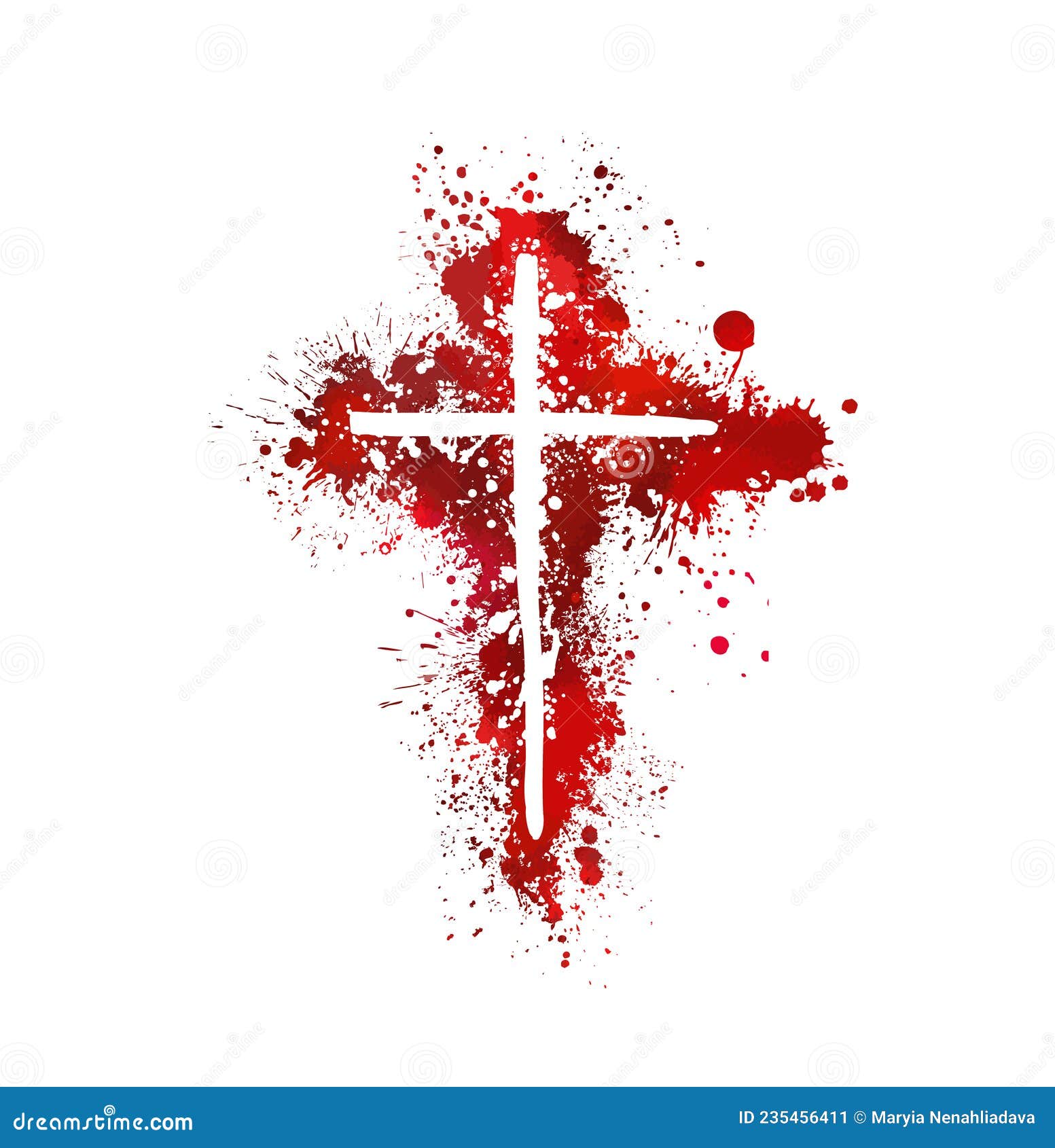 The Bloody Cross. Vector Illustration Stock Vector - Illustration of ...