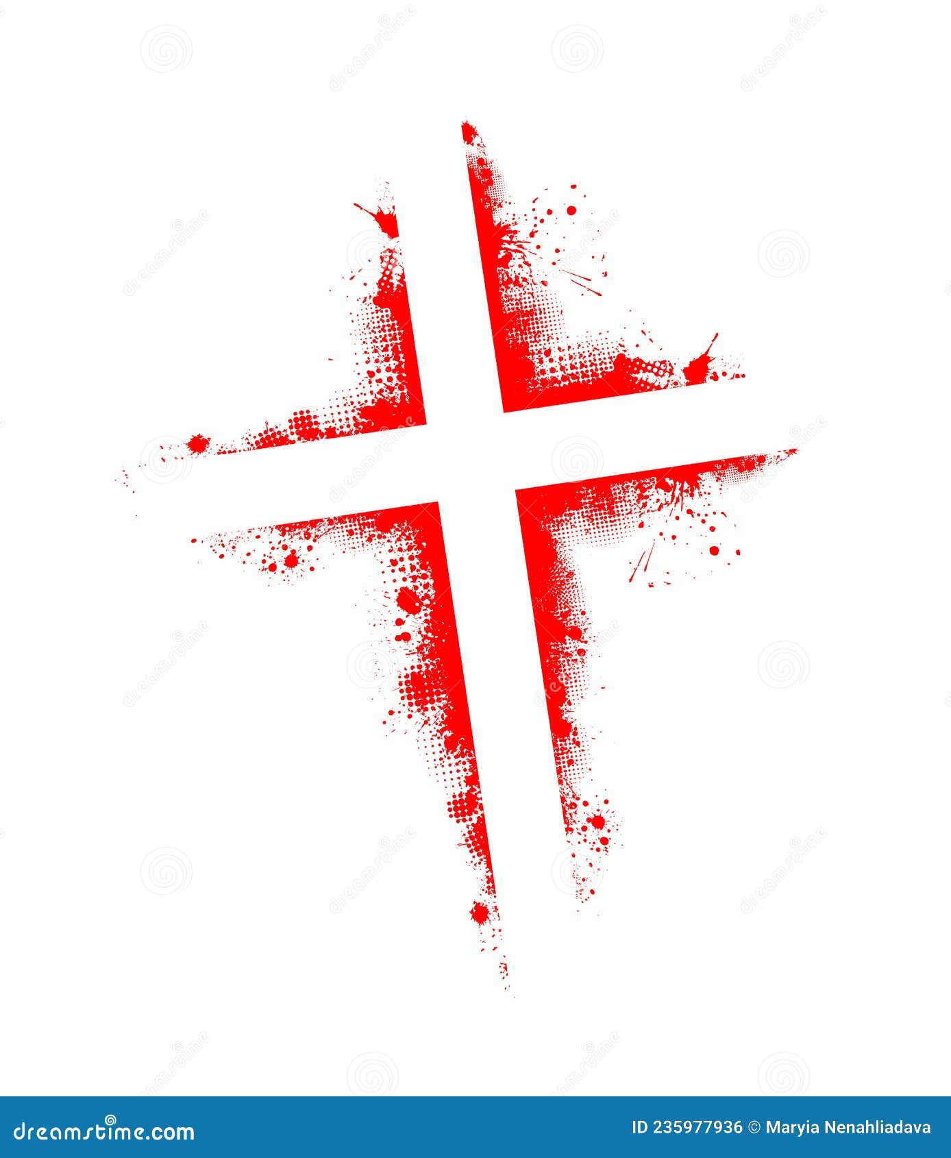 The Bloody Cross. Vector Illustration Stock Vector - Illustration of ...