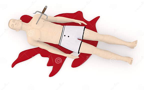Bloody death stock illustration. Illustration of render - 24850925