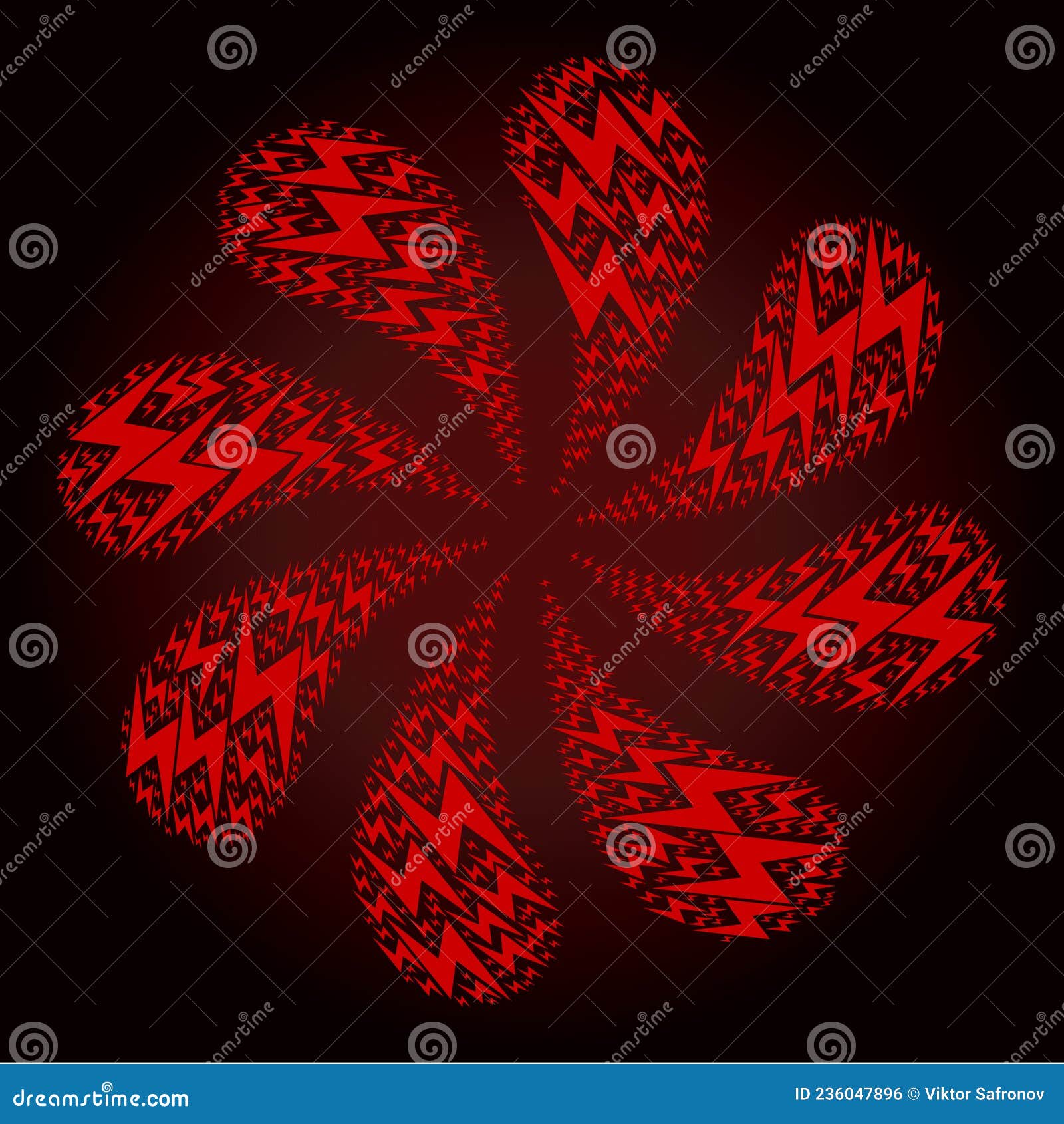 Bloody Electrical Hazard Icon Twirl Flower Stock Vector - Illustration ...