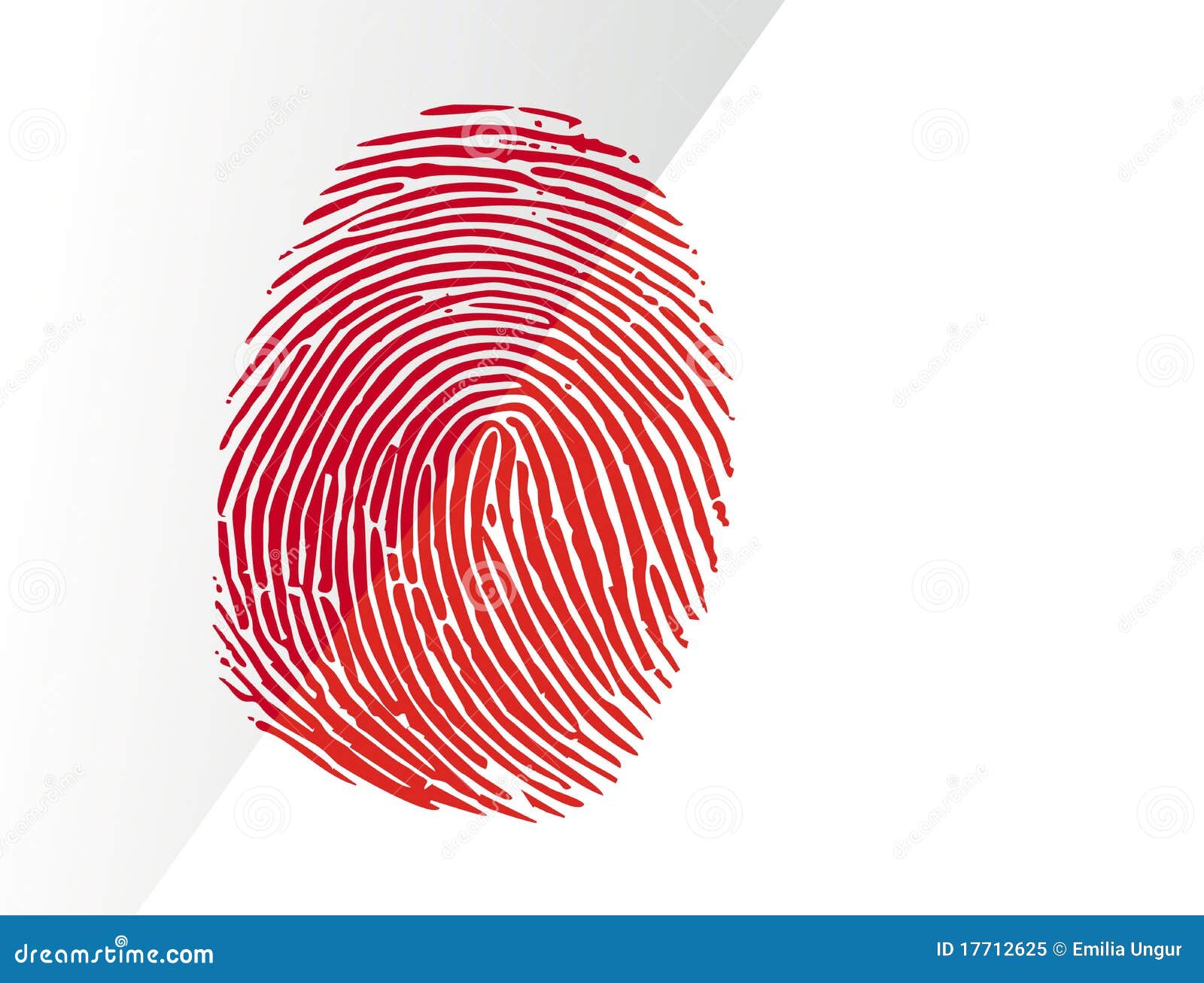 Bloody fingerprint stock vector. Illustration of unique - 17712625