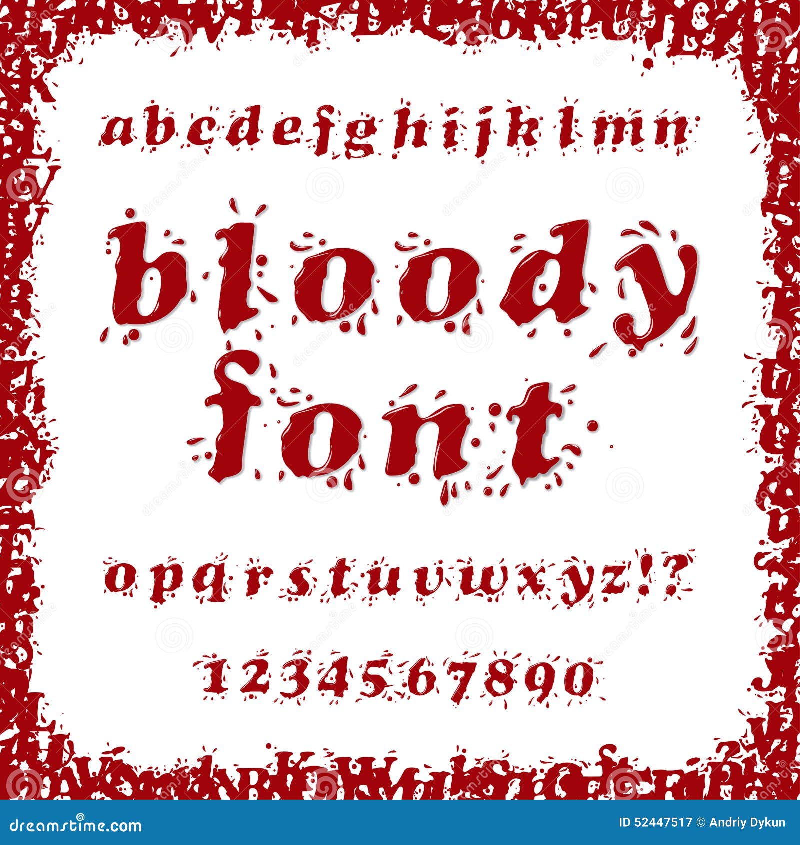 Bloody Font Stock Vector - Image: 52447517