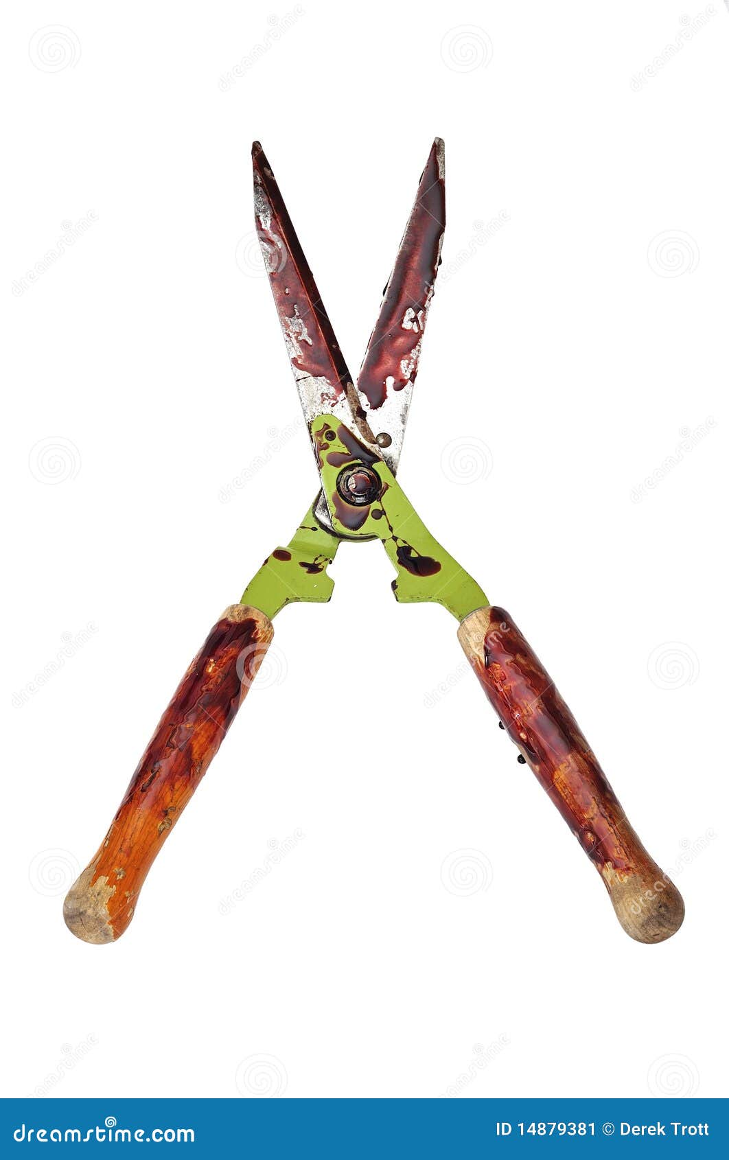 Bloody gory hedge cutter stock image. Image of graphic - 14879381