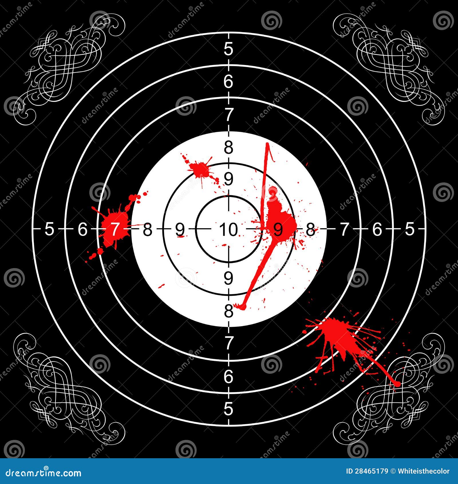 Bloody gothic wall target stock illustration. Illustration of wall ...