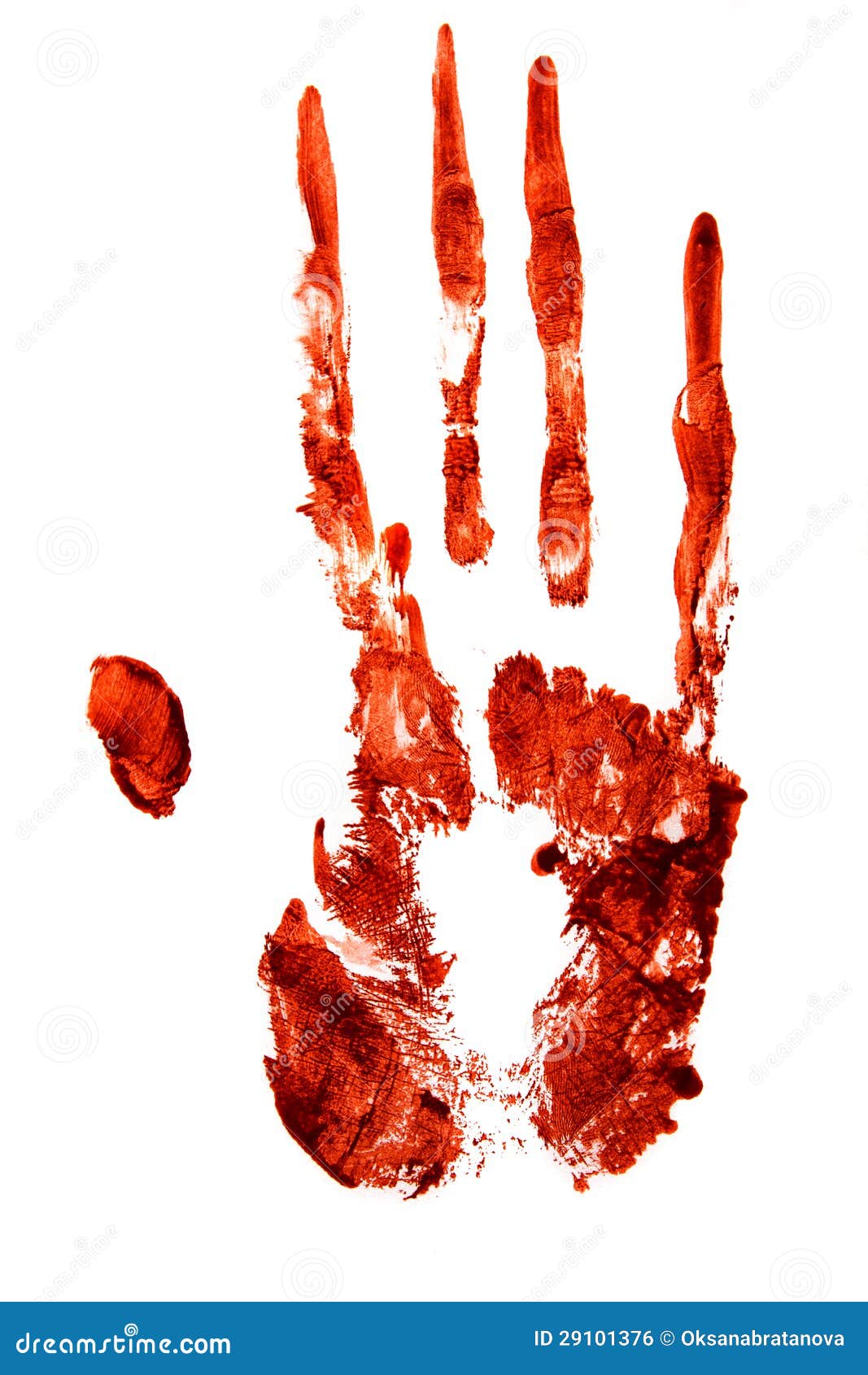 Bloody Left Handprint