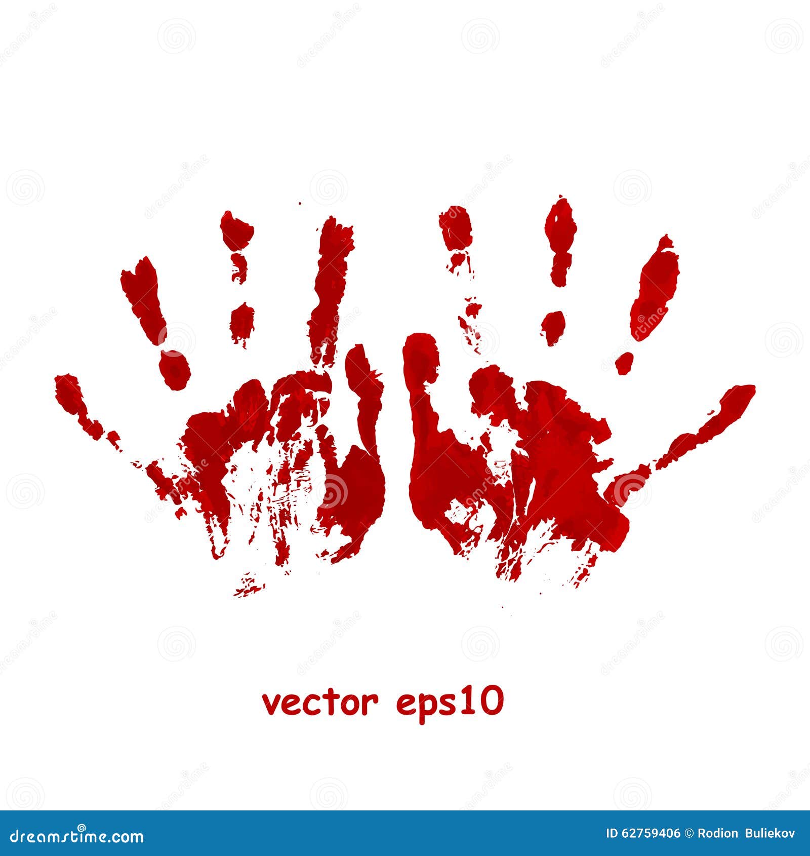 Bloody hand print stock vector. Illustration of horror - 62759406