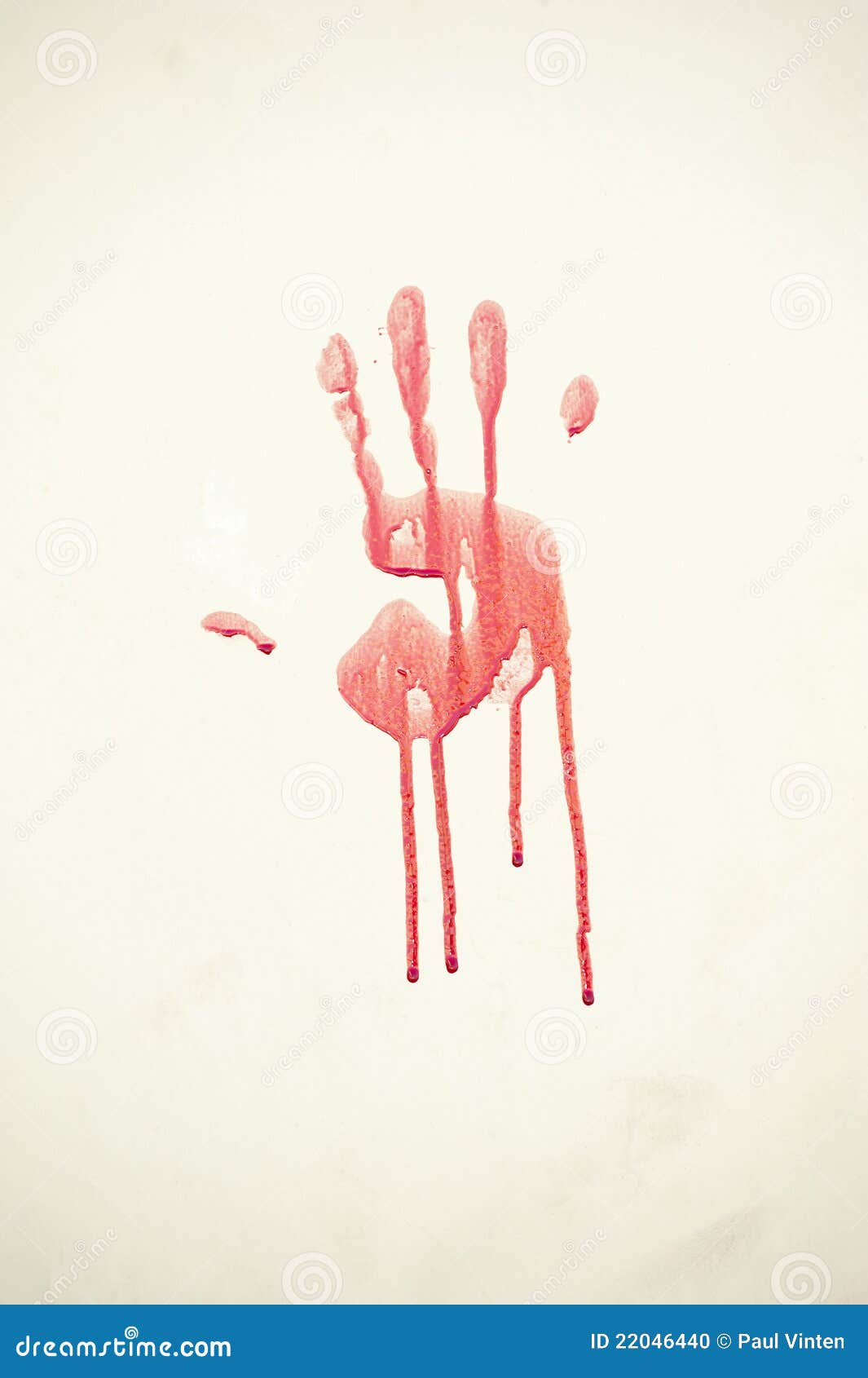 Bloody handprint on a wall stock photo. Image of horror - 22046440