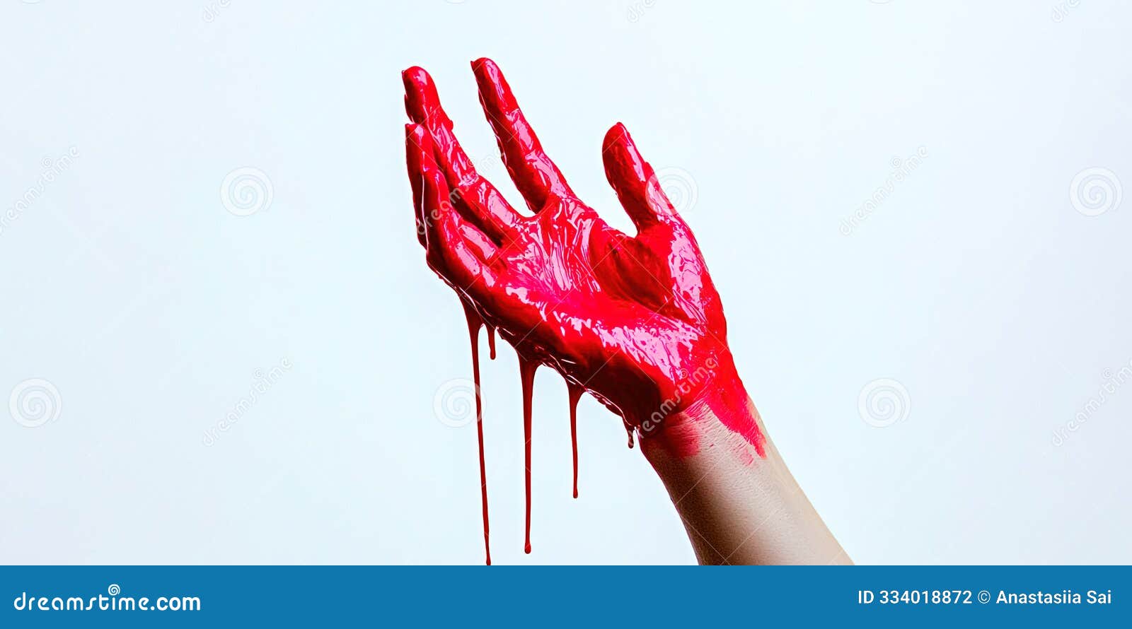 Bloody Hands on a White Background Stock Photo - Image of hand, female ...