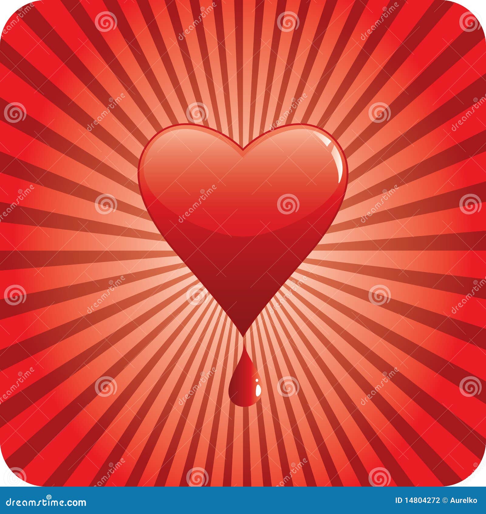 Bloody heart stock vector. Illustration of blood, beauty - 14804272