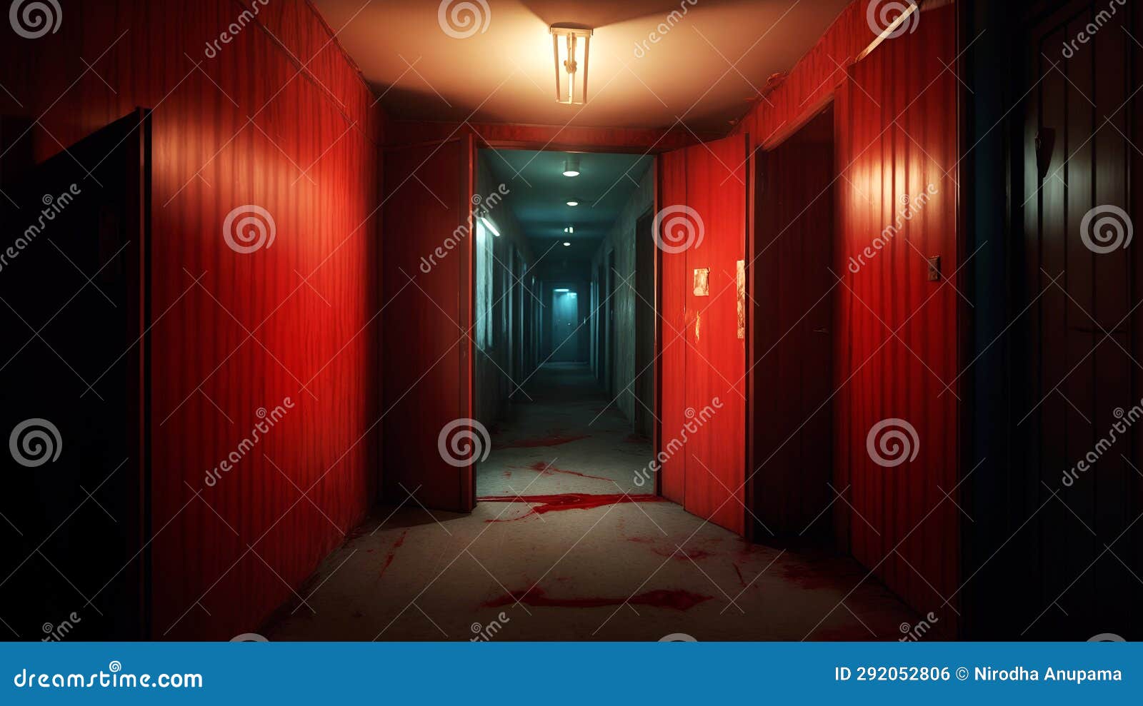Bloody hotel room stock illustration. Illustration of atmosphere ...