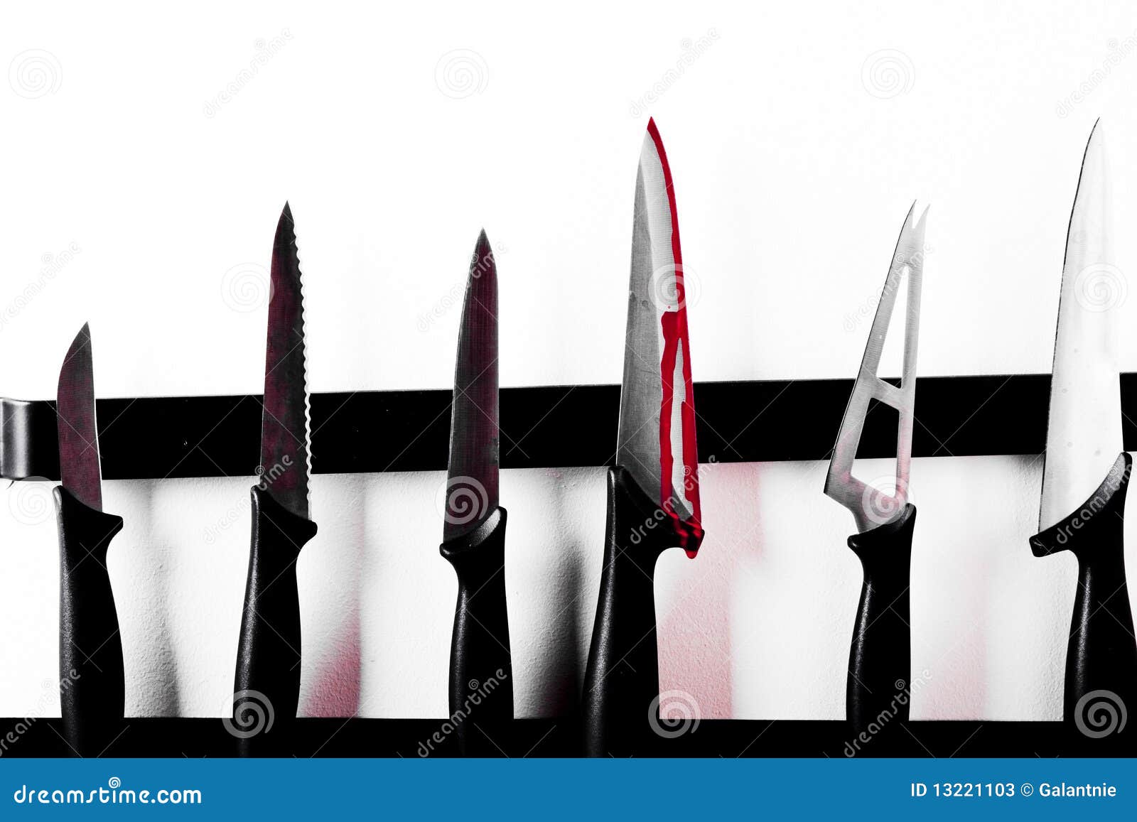 Bloody kitchen knife stock image. Image of death, murder - 13221103