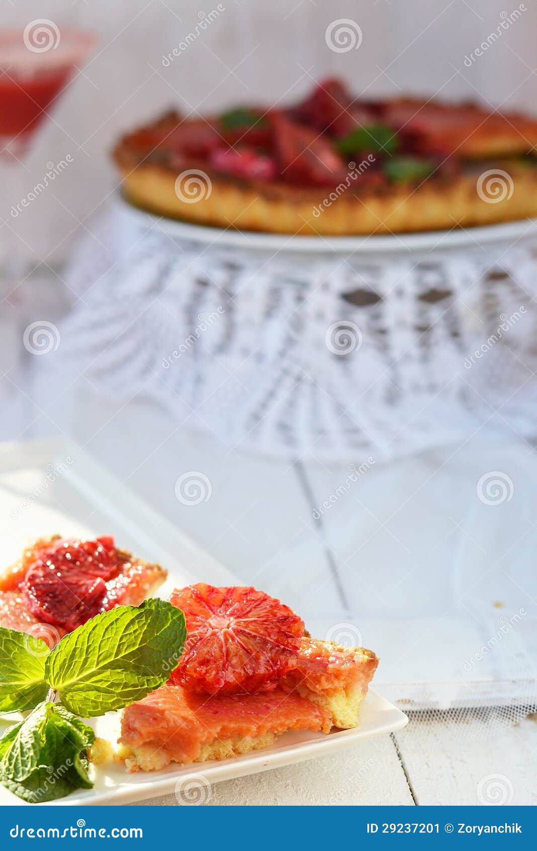 Bloody orange pie stock image. Image of dessert, tart - 29237201
