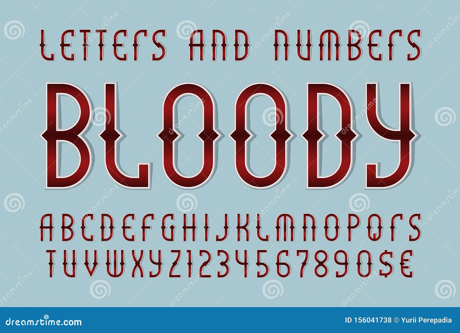 Bloody Red Letters and Numbers with Currency Signs. Halloween Gaming ... Bloody Red Letters and Numbers with Currency Signs. Halloween Gaming ...