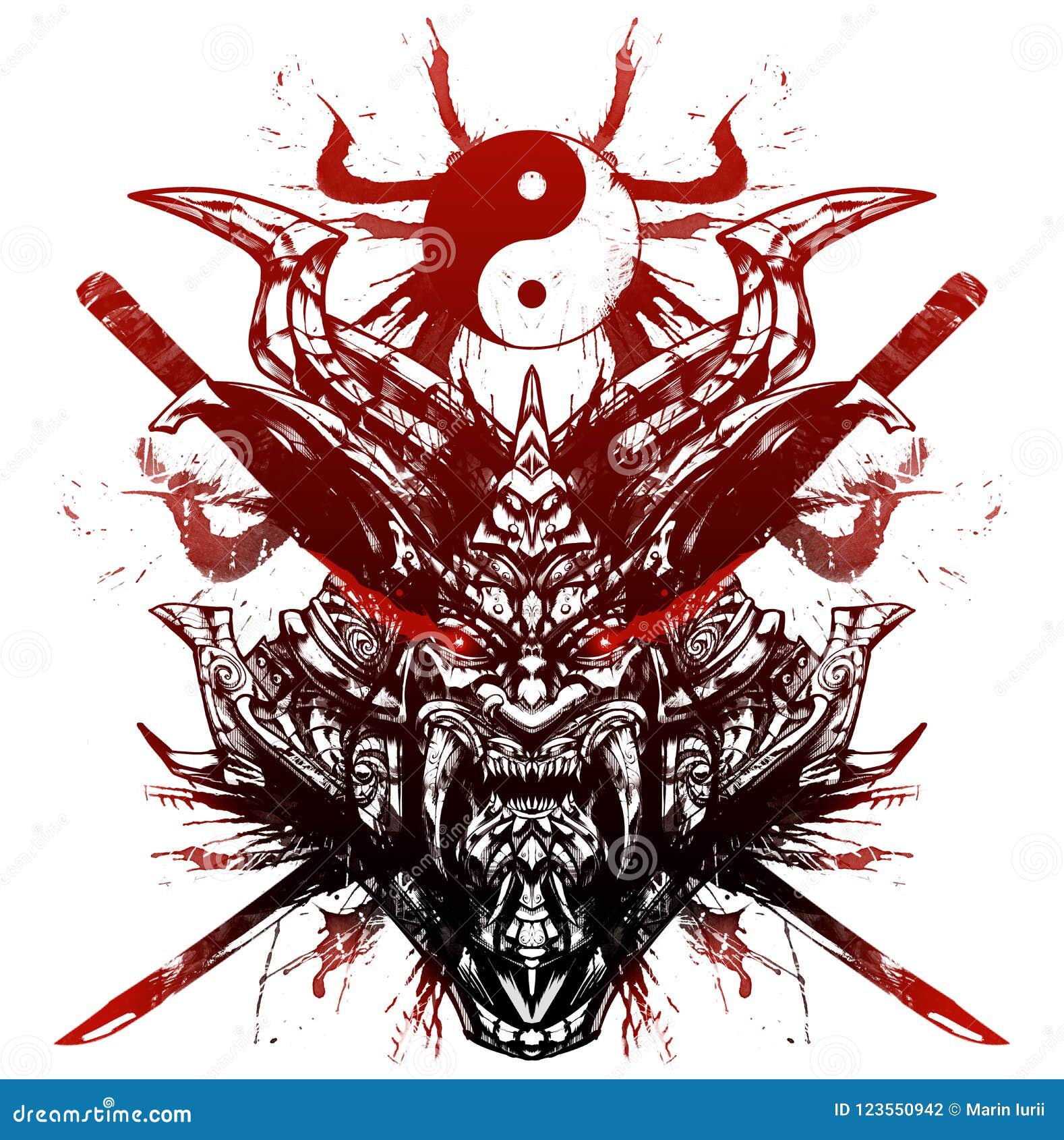 Eye Satan Samurai Mascot Logo Design Vector With Modern Illustration ...