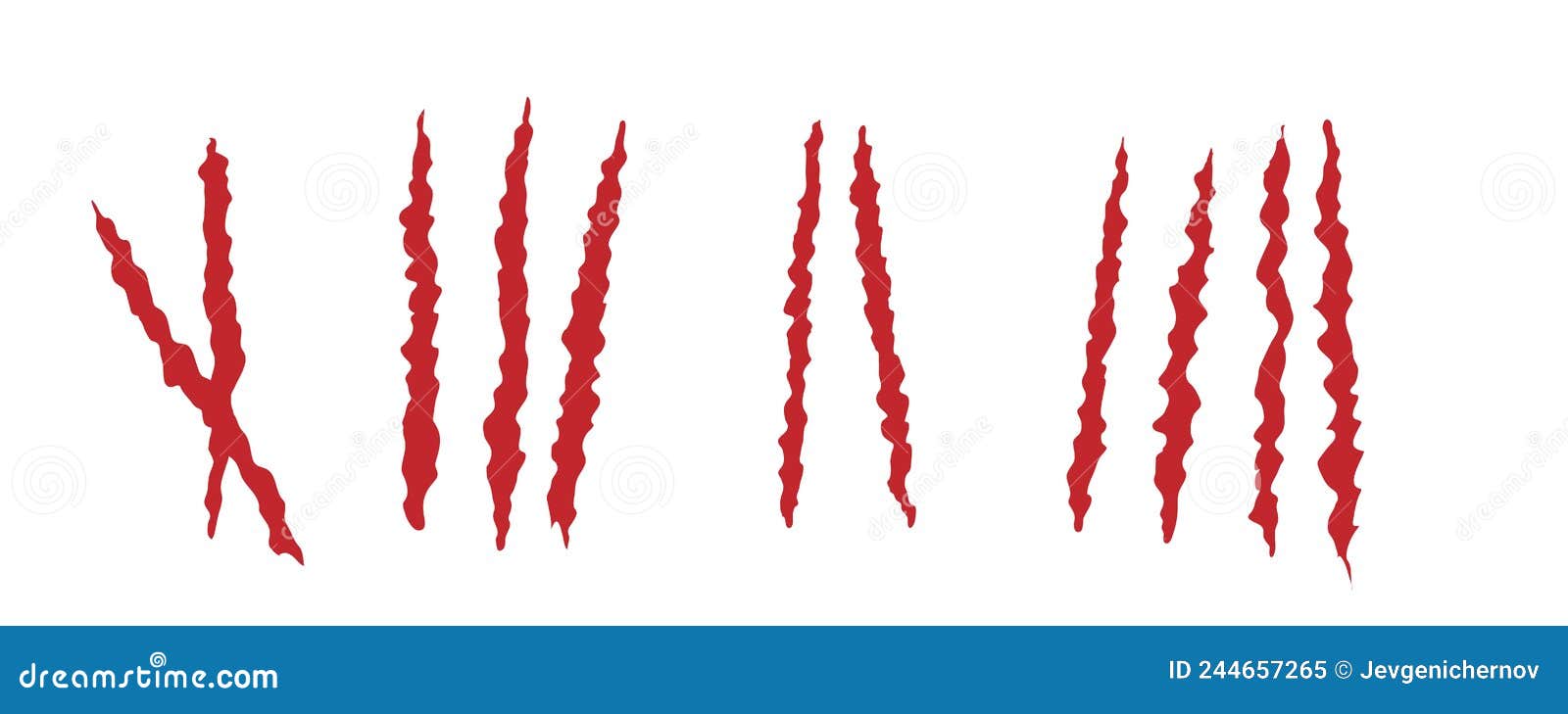 Bloody Scratches Isolated on White Stock Vector - Illustration of power ...