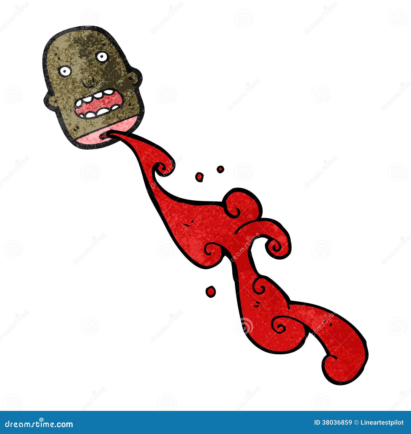 Bloody Severed Arm Retro Cartoon Vector Illustration | CartoonDealer ...