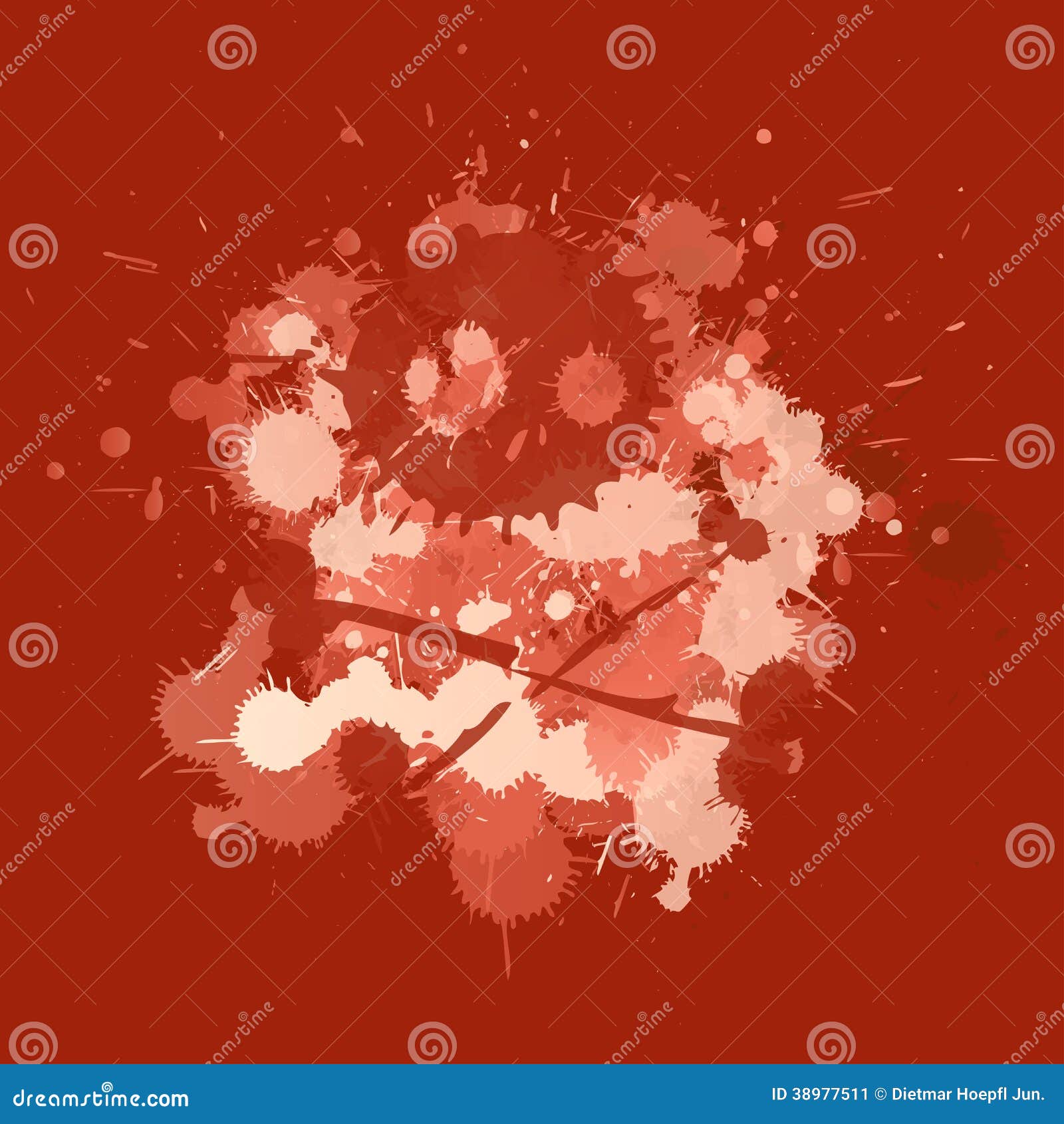 Skull On Bloody Background Cartoon Vector | CartoonDealer.com #9891257