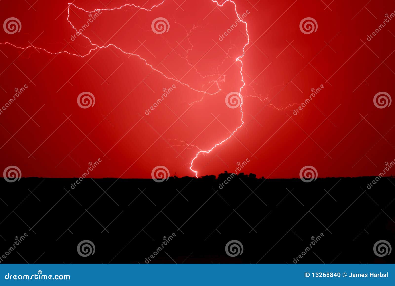 Bloody Sky Lightning stock photo. Image of rural, lightning - 13268840
