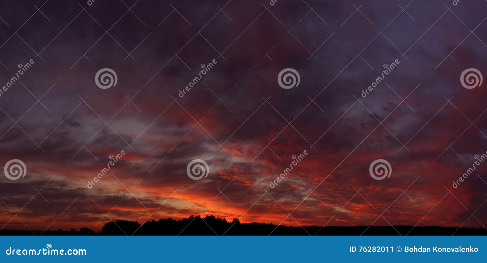 Bloody sunset stock image. Image of forest, bloody, panorama - 76282011