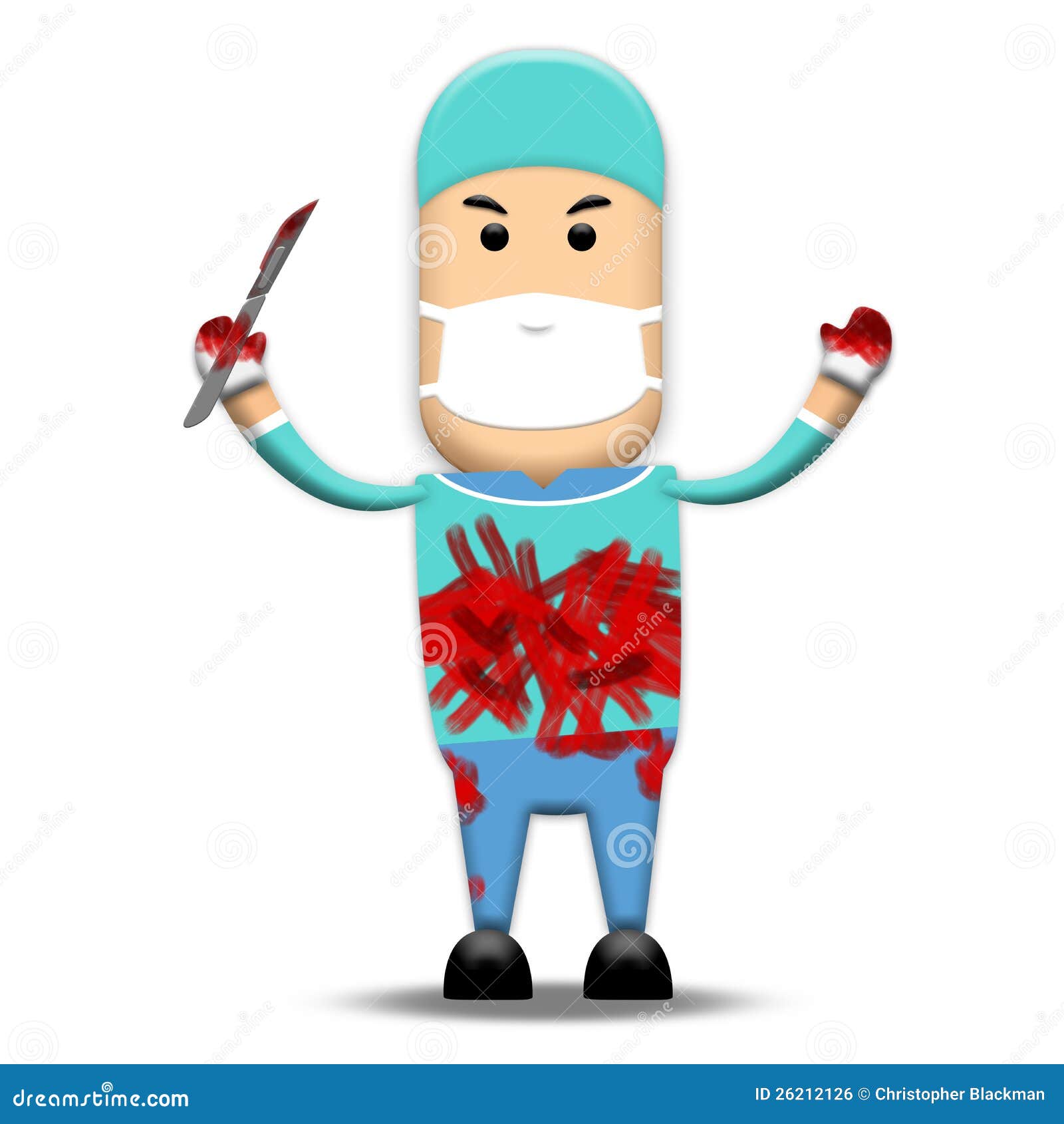 Bloody Surgeon stock photo. Illustration of health, hospital - 26212126