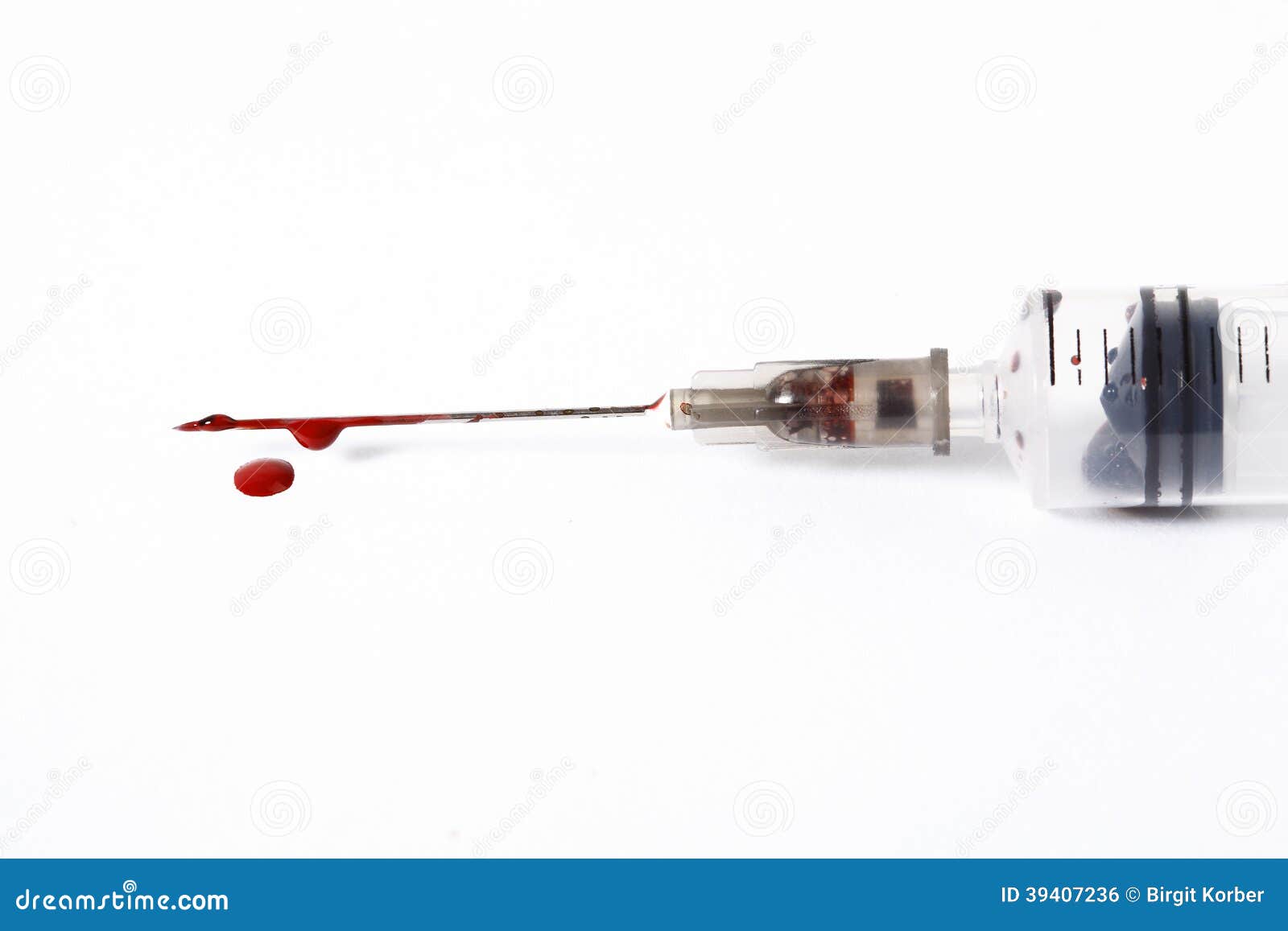 Bloody syringe stock photo. Image of painful, fall, frighten - 39407236