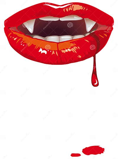 Bloody vampire mouth stock vector. Illustration of teeth - 5962008