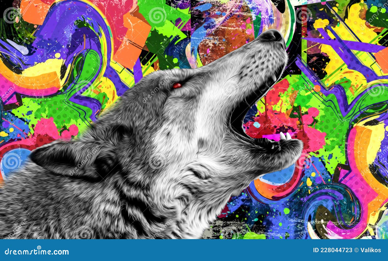 Bloody Werewolf Abstract Background Color Art Stock Illustration ...