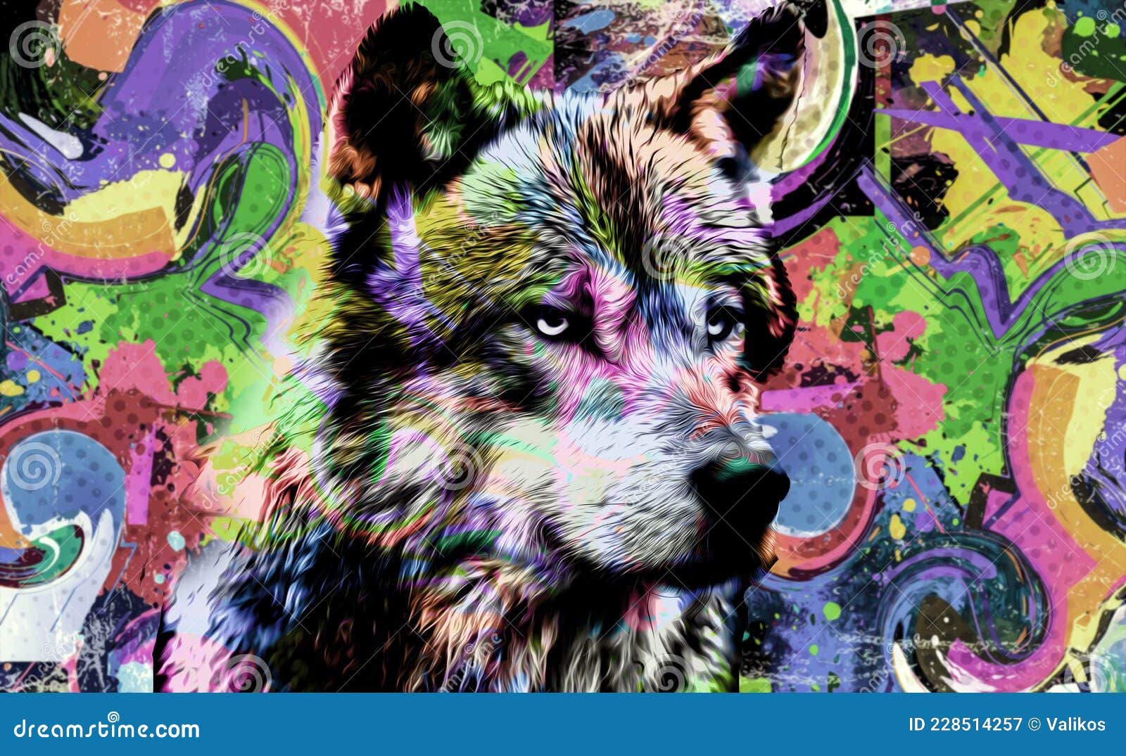 Bloody Werewolf Abstract Background Color Art Stock Image - Image of ...