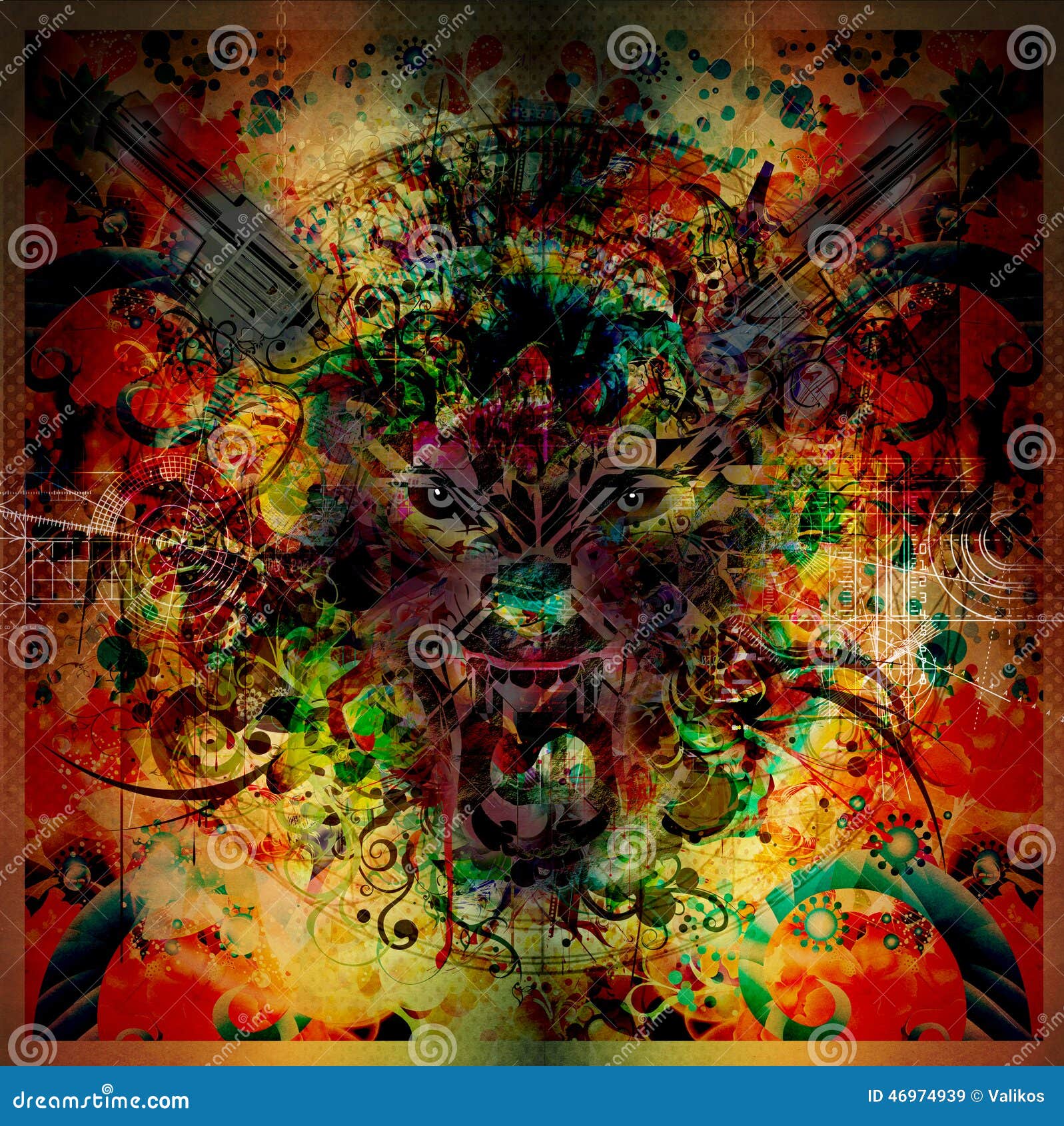 Bloody Werewolf Abstract Background Stock Illustration - Illustration ...