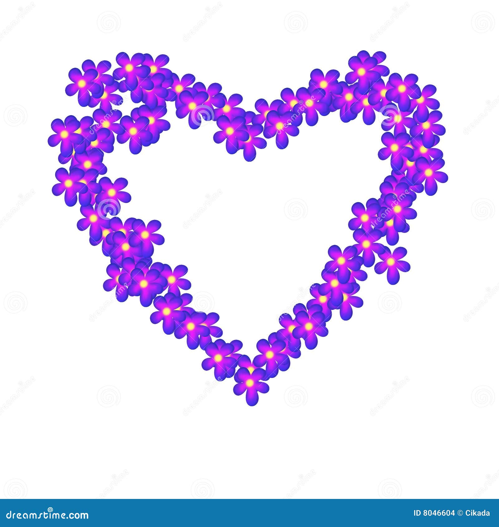 Blooming heart stock illustration. Illustration of abstract - 8046604