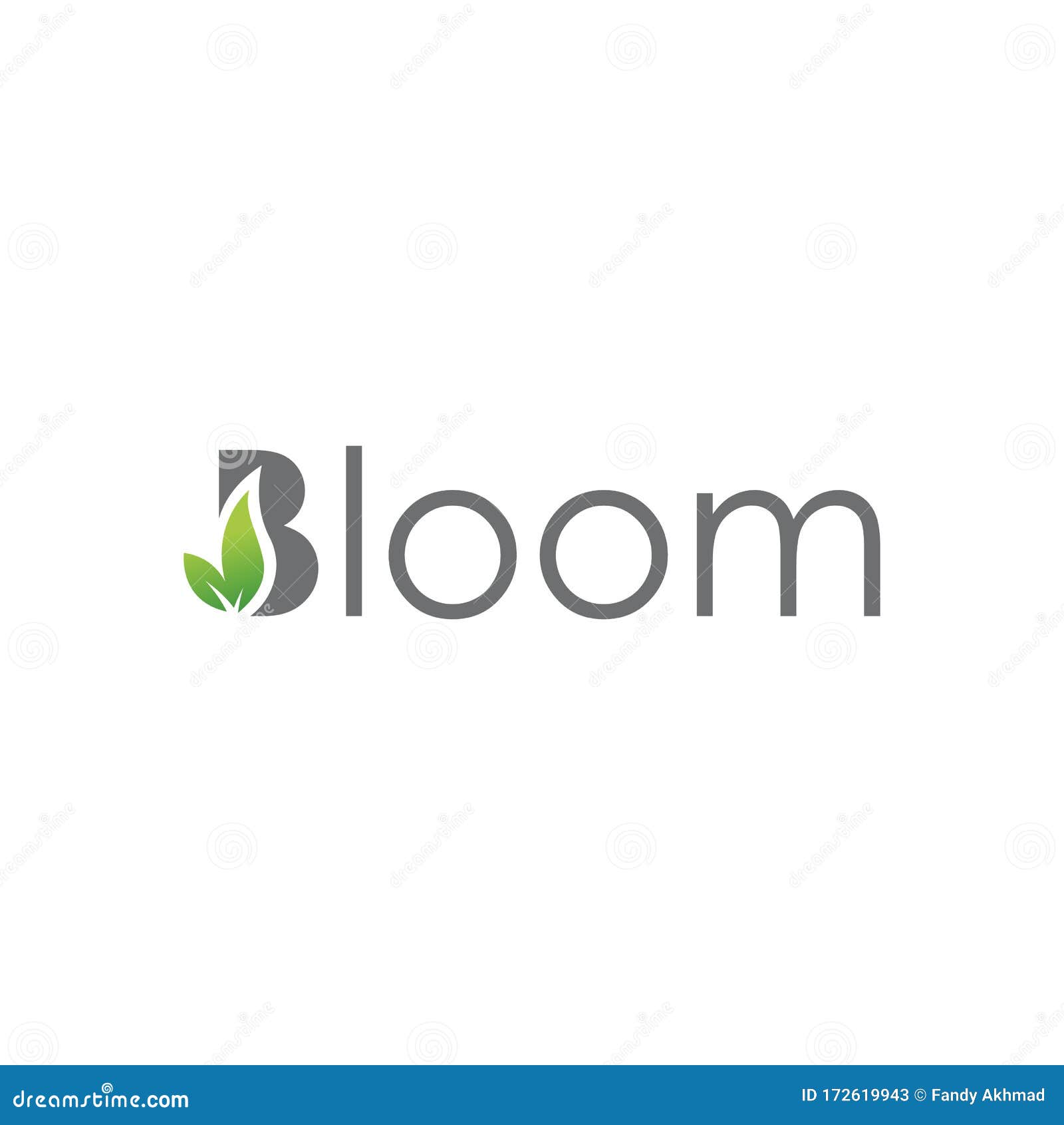 Bloom Lettering Typography Logo Design Vector Illustration Stock Vector ...