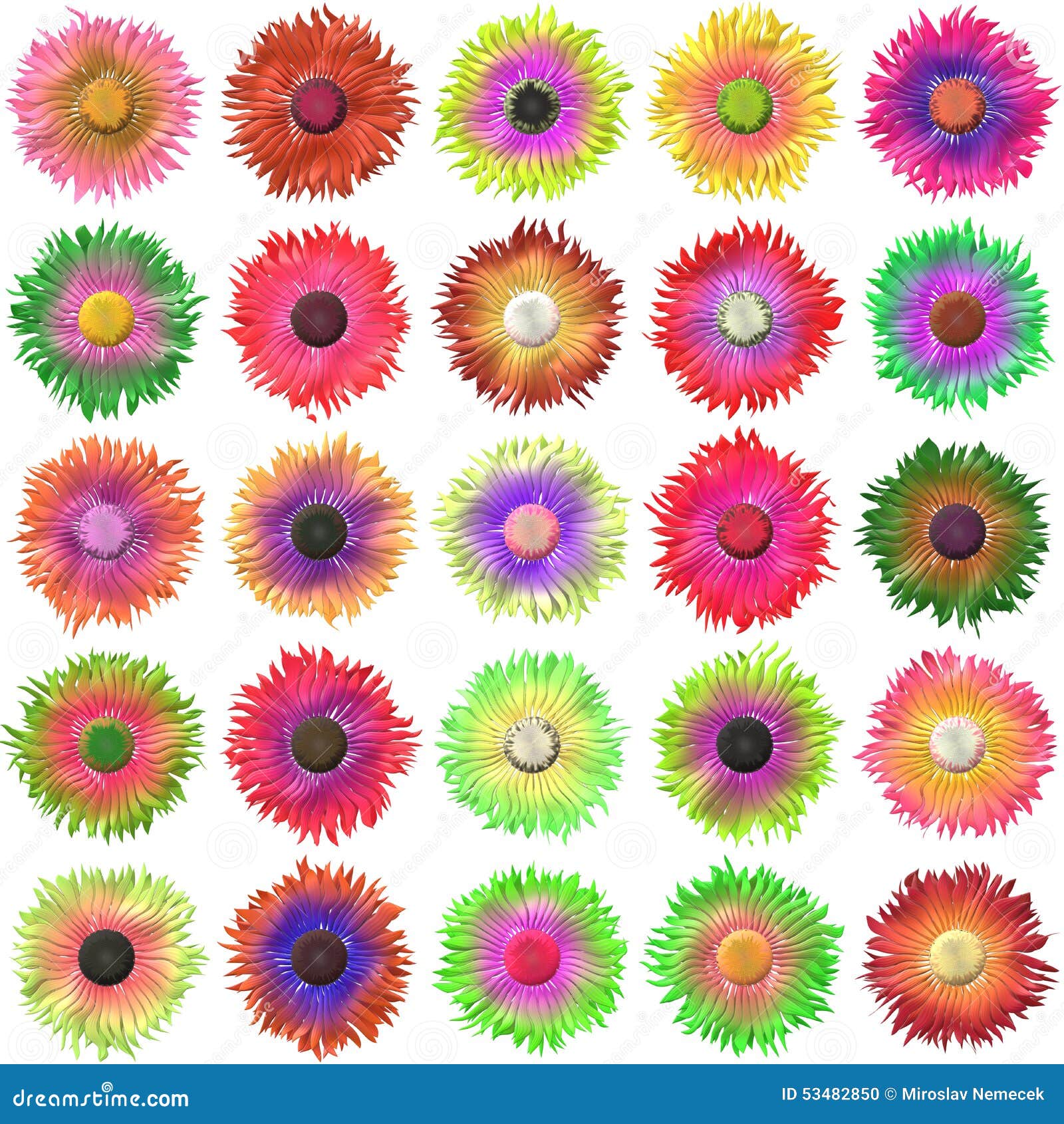 Bloom Set Generated Texture Stock Illustration - Illustration of ...