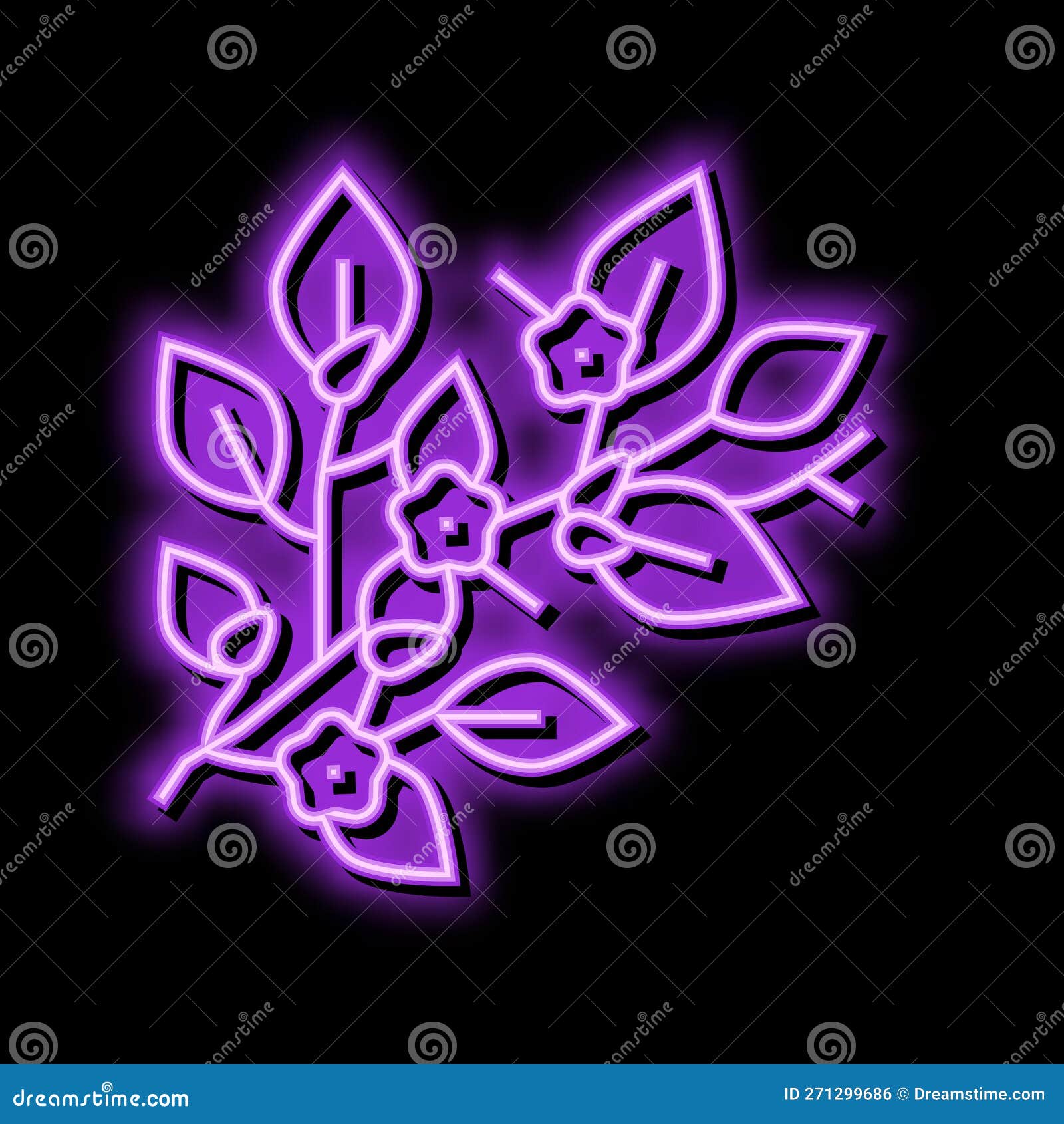 Bloom Spring Neon Glow Icon Illustration Stock Vector - Illustration of ...