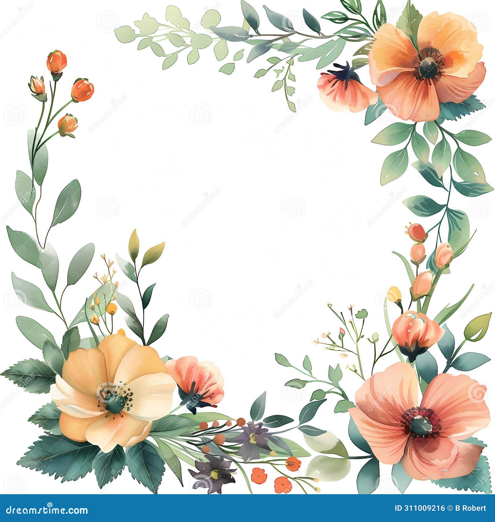 Blooming Floral Borders: a Vibrant Watercolor Collection for Creative ...