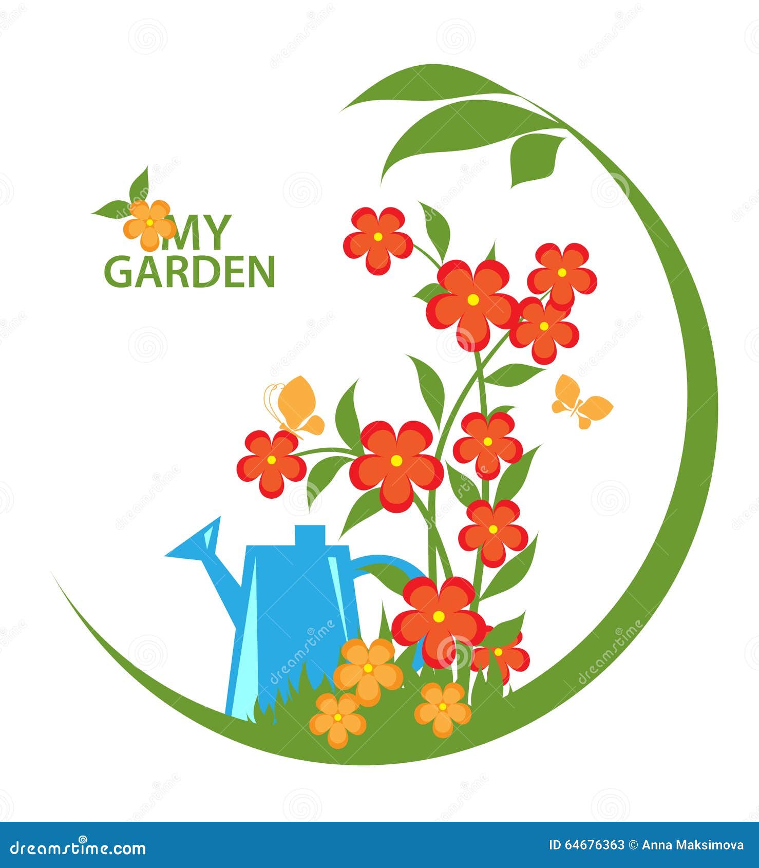 Blooming Garden emblem stock vector. Illustration of floral - 64676363