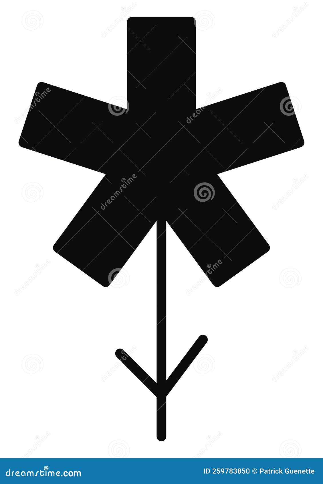 Blooming Square Flower, Icon Stock Vector - Illustration of large ...