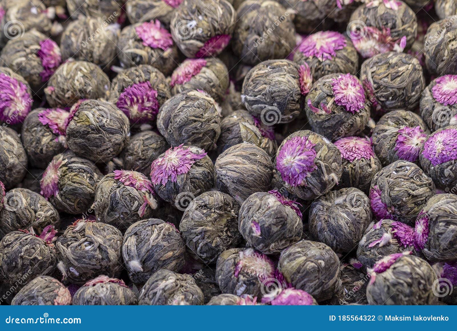 Blooming Tea, Hand Rolled Tea Leaves Stock Photo - Image of aromatic ...