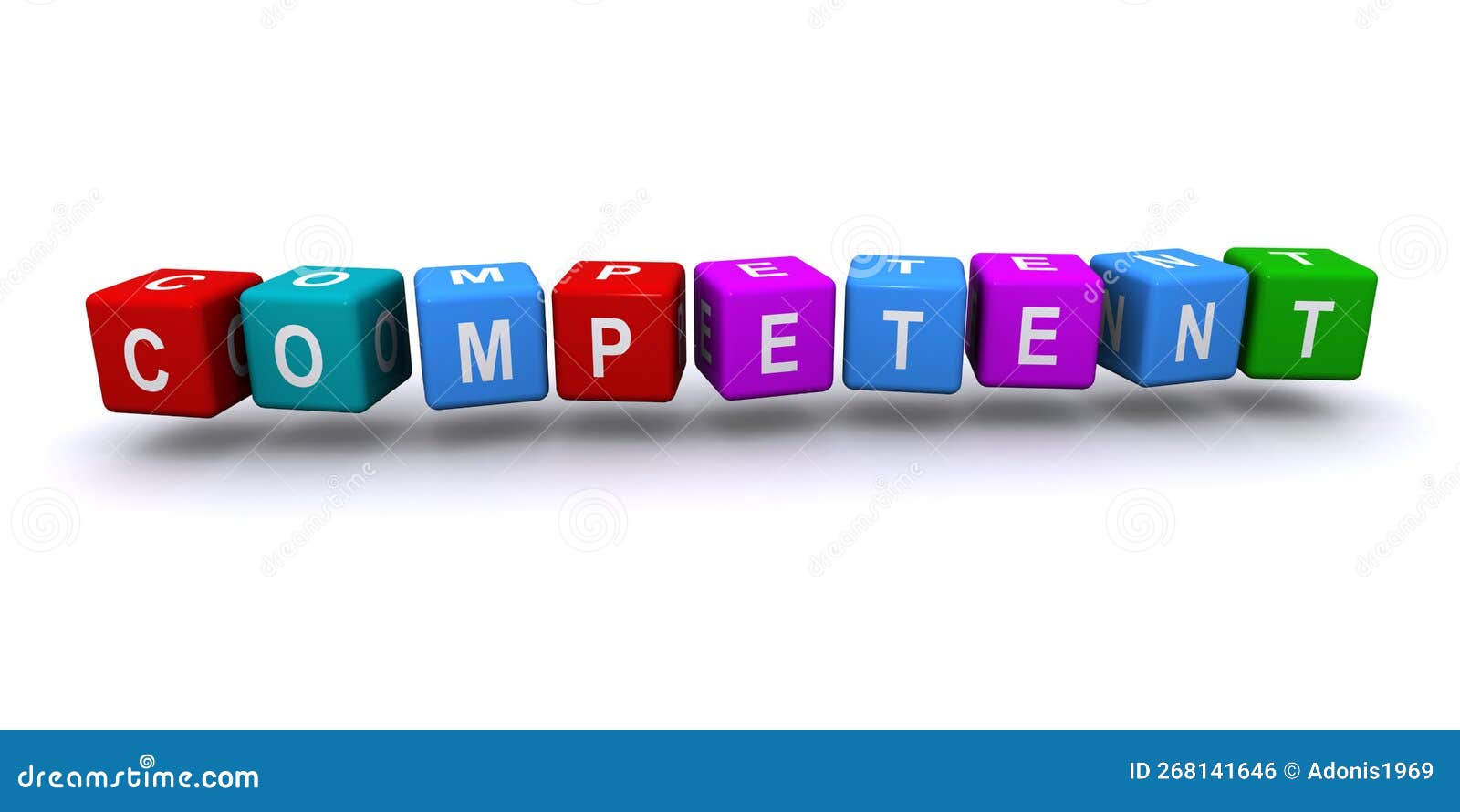 Bloque De Palabras Competente En Blanco Stock de ilustración ...